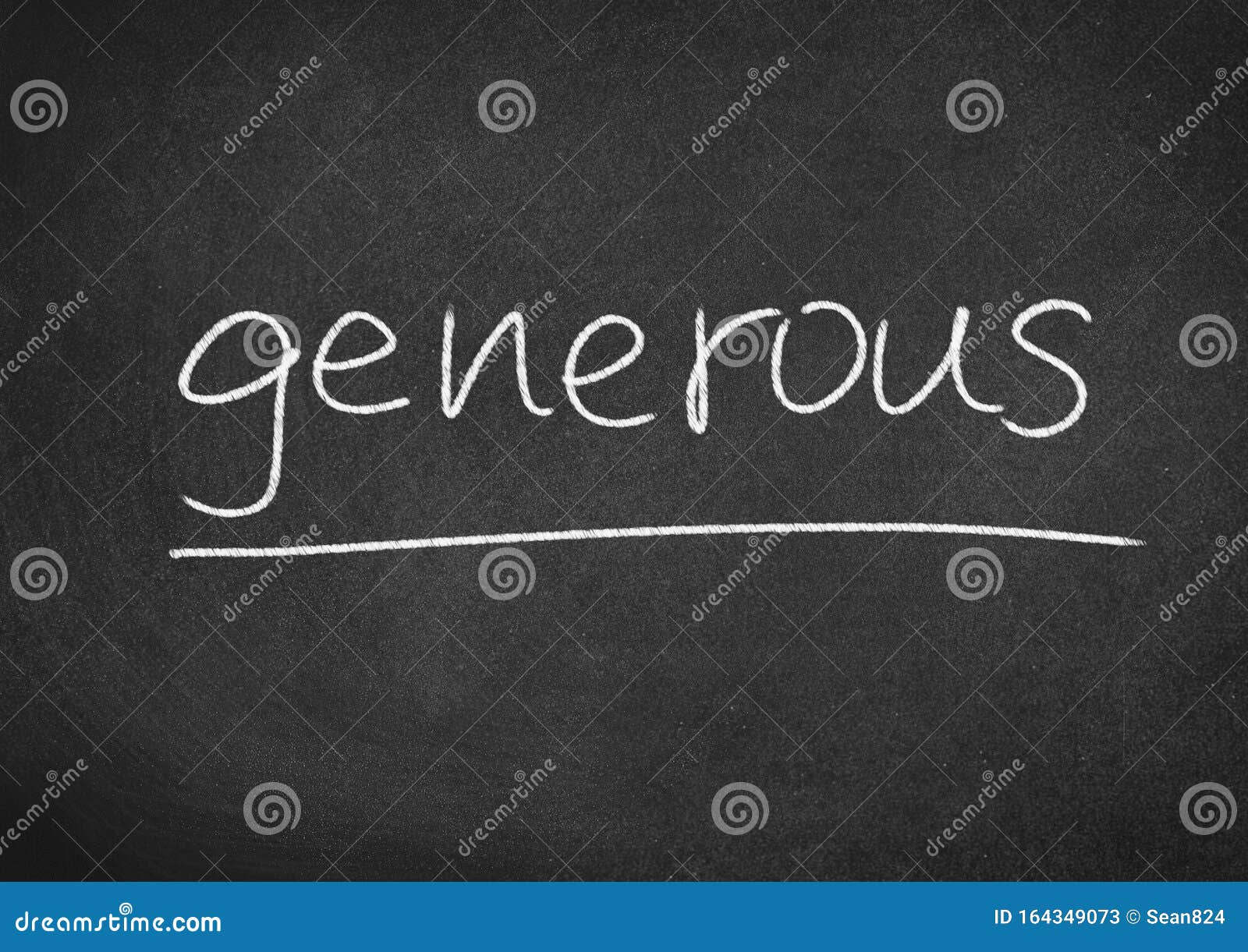 Generous stock image. Image of blackboard, chalk, concept - 164349073