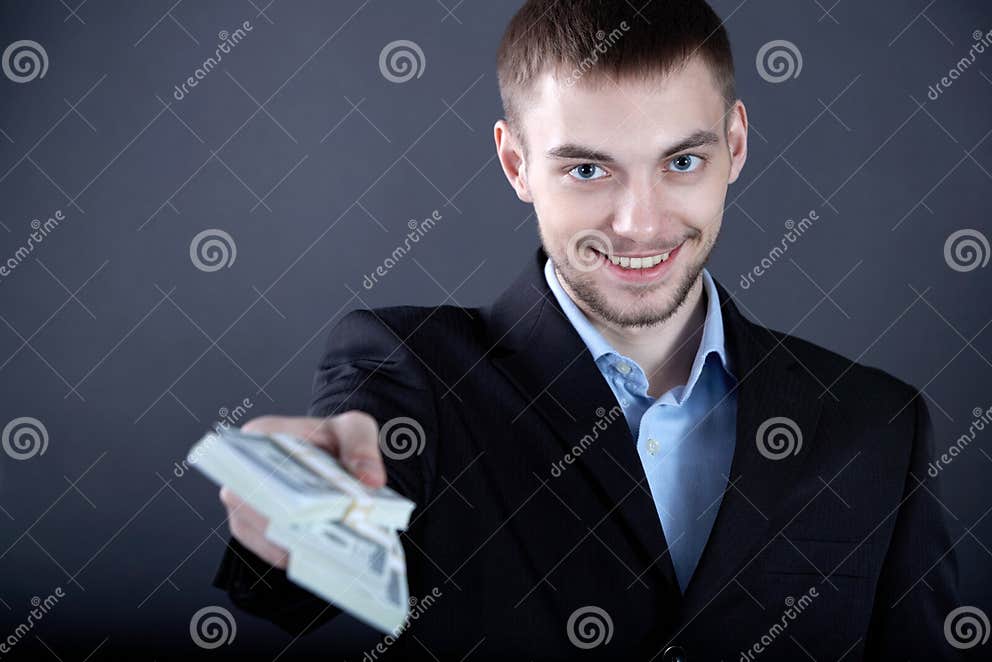 Generous man stock image. Image of business, banknote - 14583801