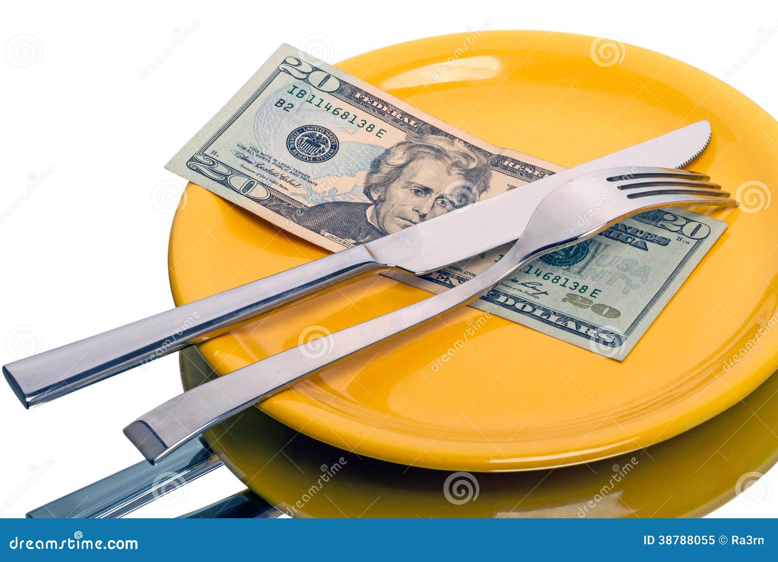 Generous Tip 2 stock image. Image of isolated, plate - 38788055
