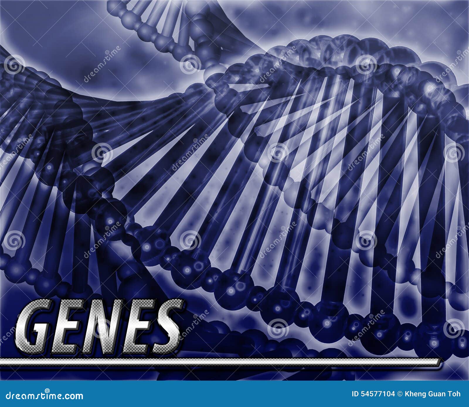 Genes Abstract Concept Digital Illustration Stock Illustration ...