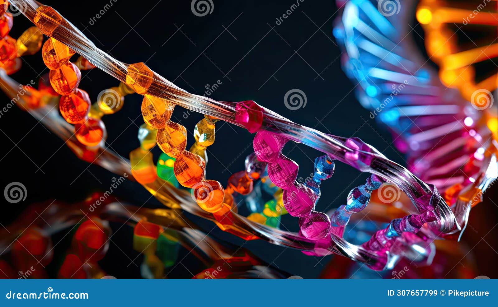 Genes dna double helix stock illustration. Illustration of sequence ...