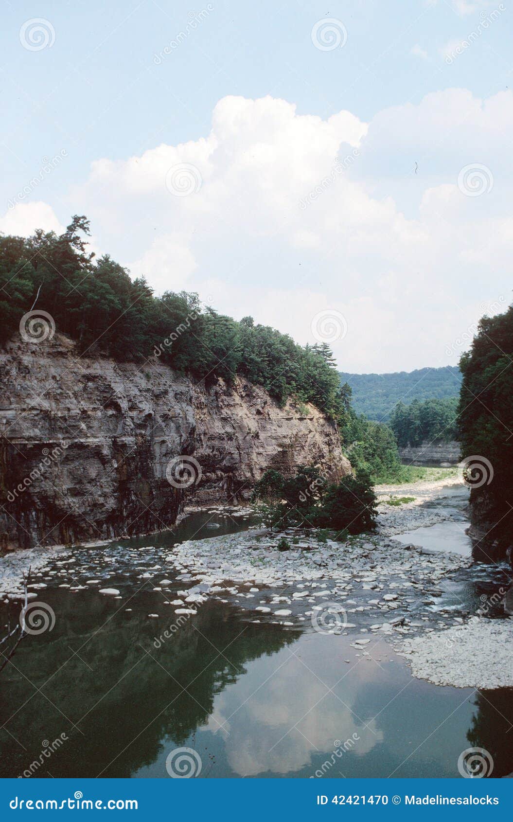 Genesee River stock photo. Image of river, clouds, water - 42421470