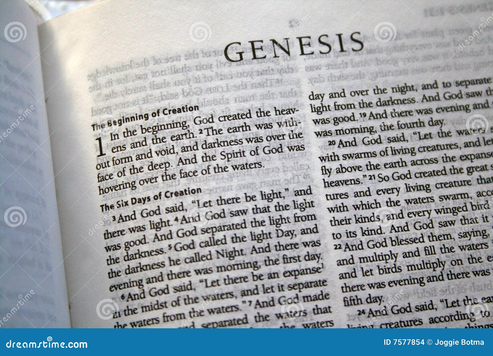 Genesis 1 Bible verse stock photo. Image of bible, love - 7577854
