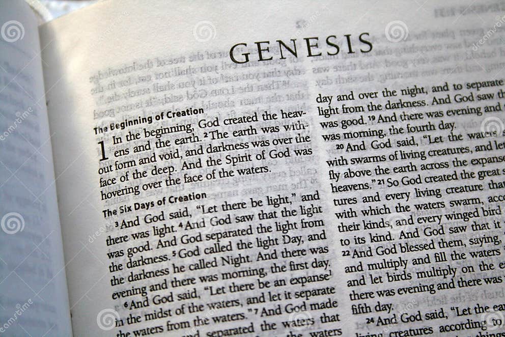 Genesis 1 Bible verse stock photo. Image of bible, love - 7577854