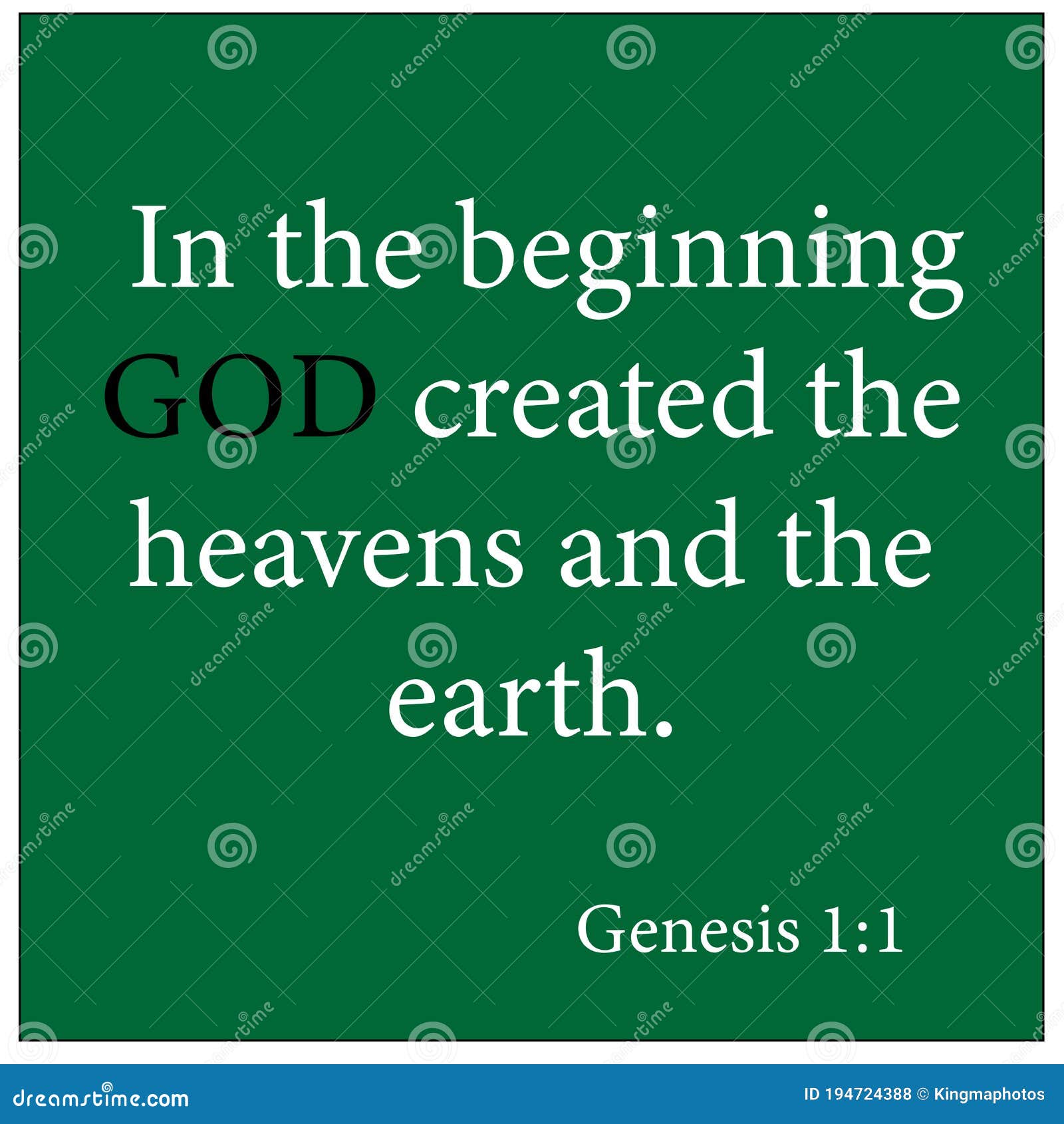 Genesis 1:1 - in the Beginning God Created the Heavens and the Earth on ...