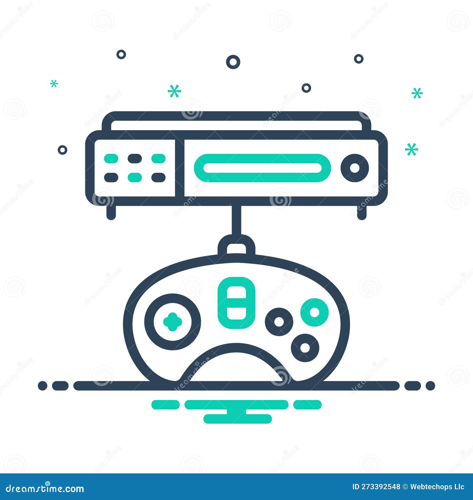 Mix Icon for Genesis, Game and Wirless Stock Vector - Illustration of ...