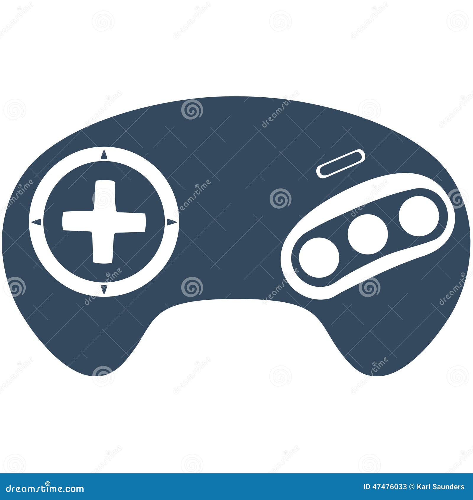 Genesis /MegaDrive Game Controller Stock Illustration - Illustration of ...