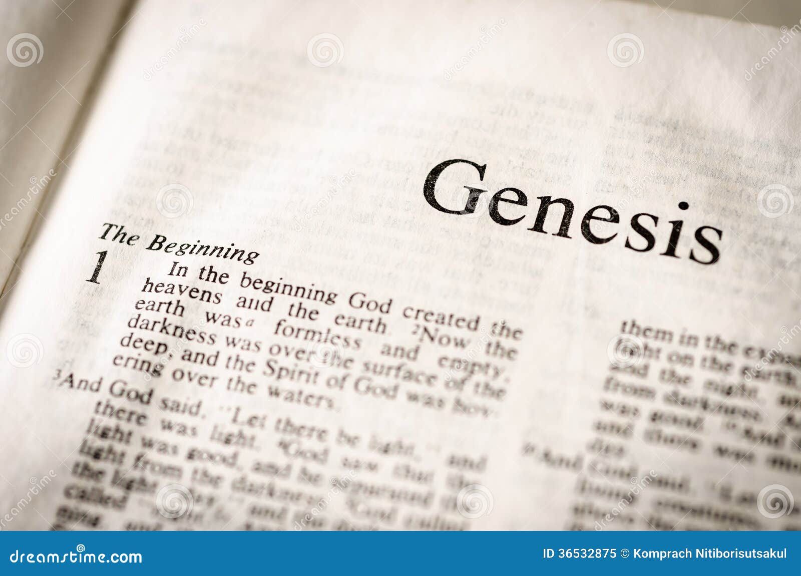Genesis text header. stock image. Image of book, page - 36532875