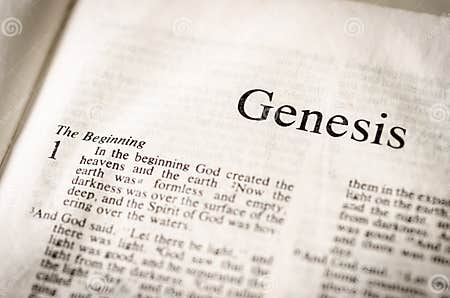 Genesis text header. stock image. Image of book, page - 36532875
