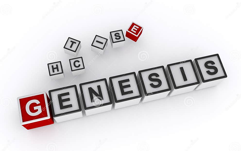 Genesis Word Block on White Stock Image - Image of block, noah: 296533975