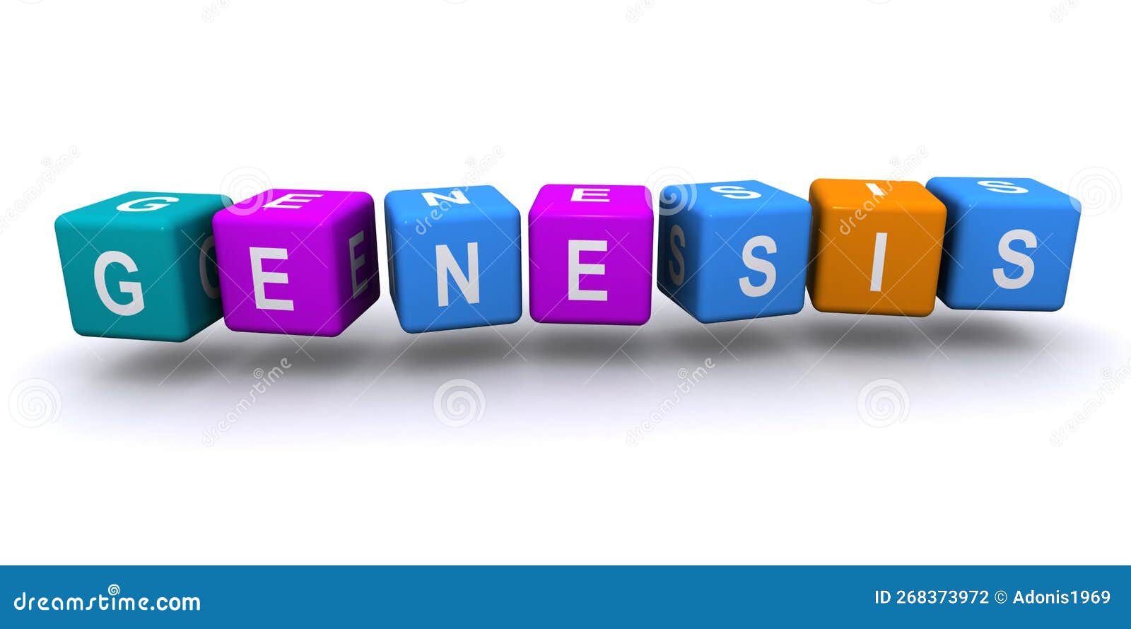 Genesis Word Block on White Stock Illustration - Illustration of banner ...