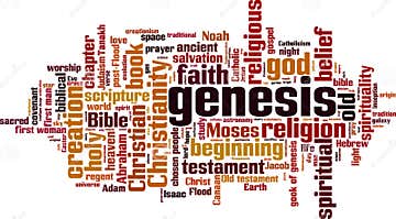 Genesis word cloud stock vector. Illustration of concept - 174576538