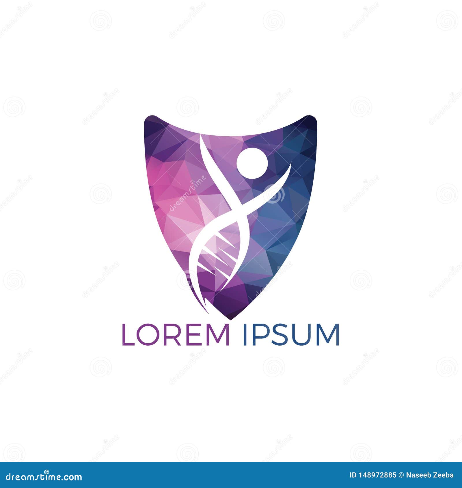 Human DNA and Genetic Logo Design. Stock Vector - Illustration of ...
