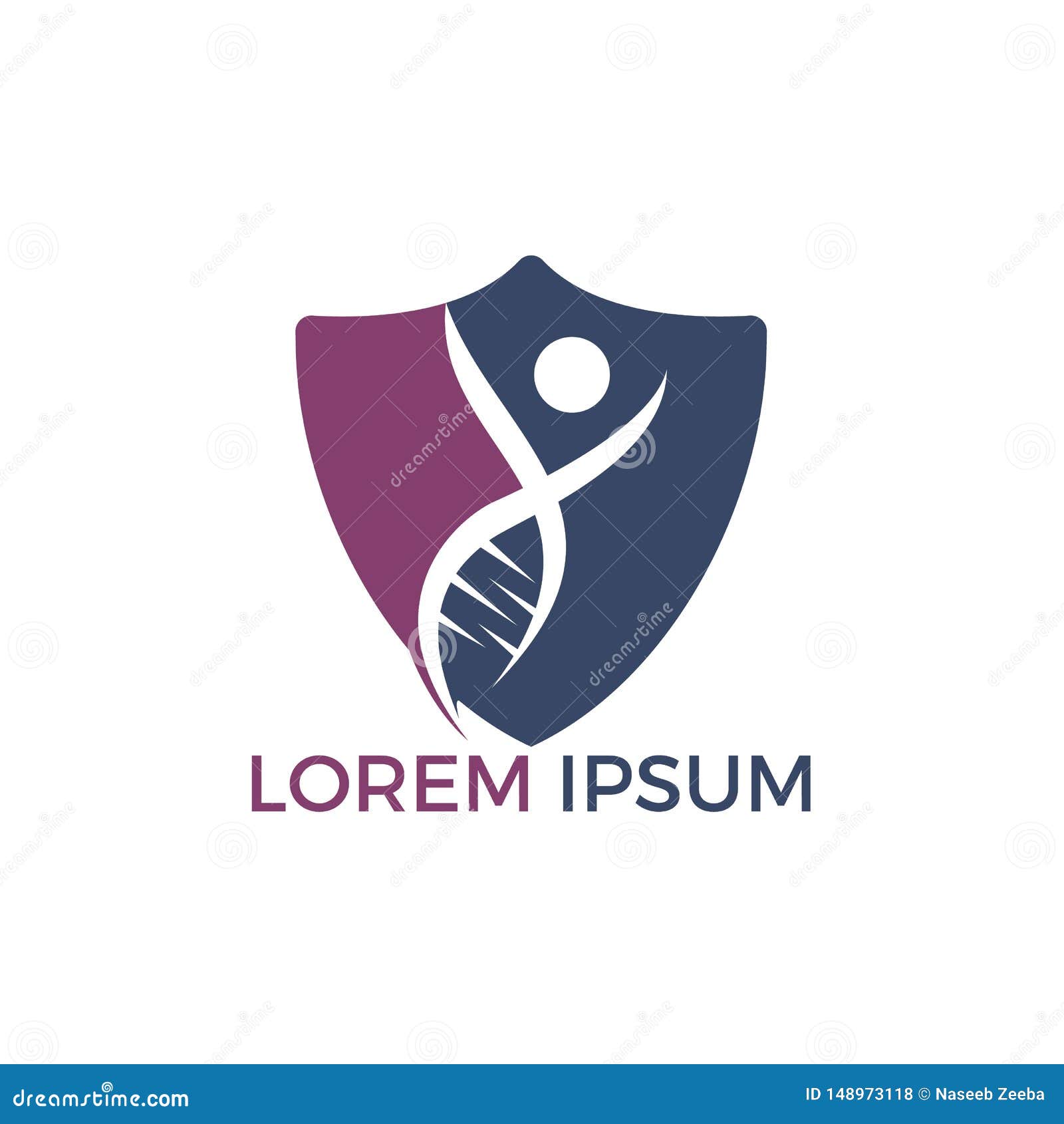 Human DNA and Genetic Logo Design. Stock Illustration - Illustration of ...