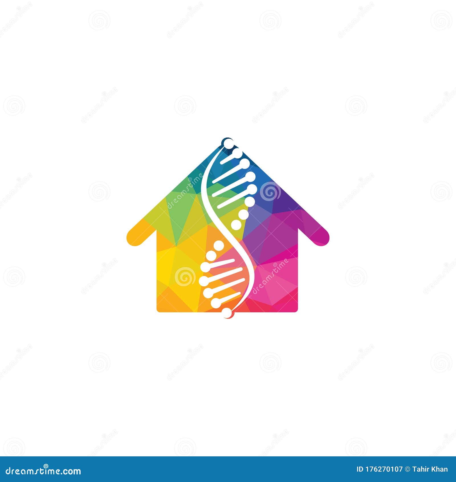 Science Genetics and House Vector Logo Design. Human DNA Logo. Stock ...