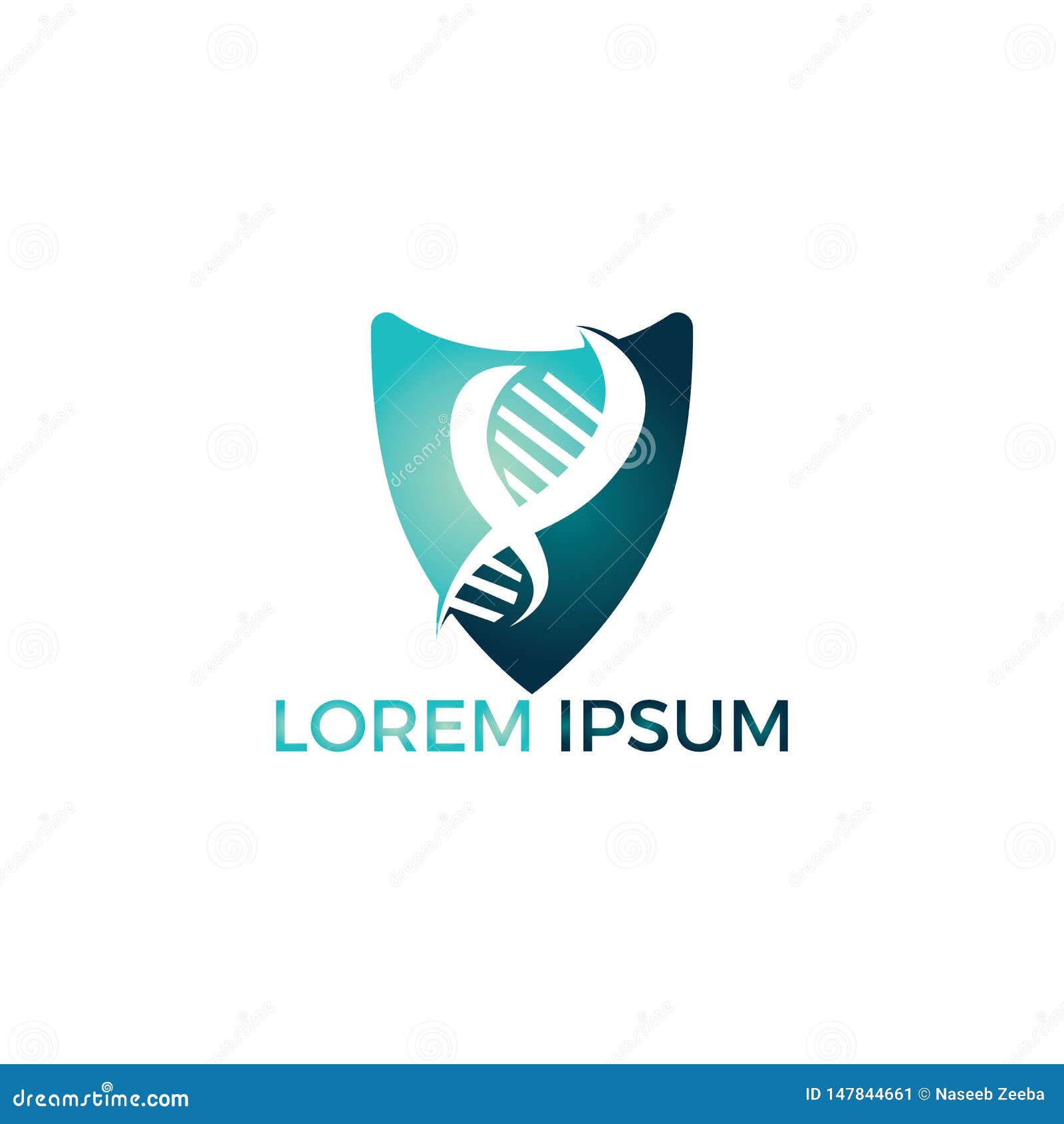 Science Genetics Vector Logo Design. Stock Vector - Illustration of ...