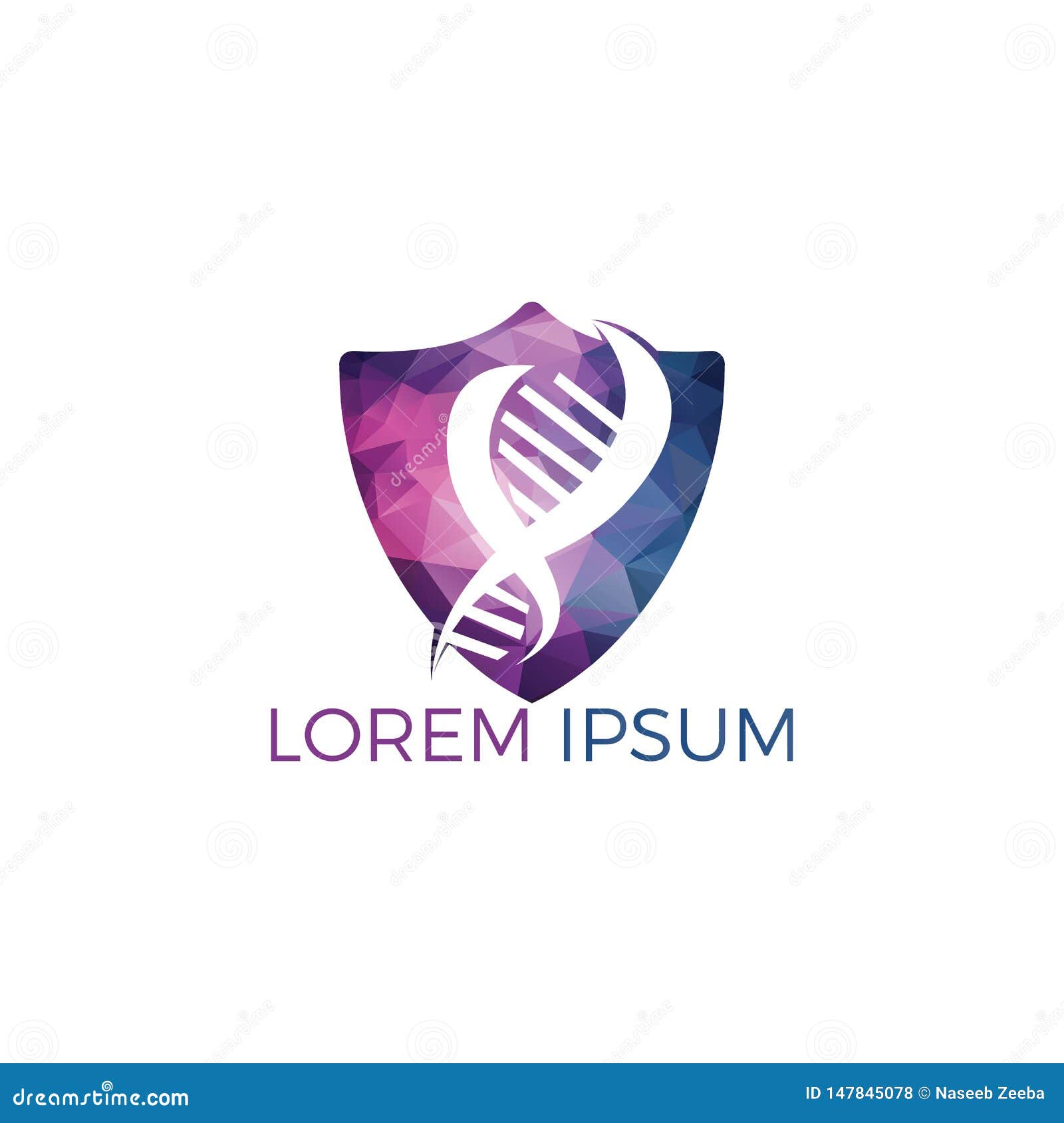 Science Genetics Vector Logo Design. Stock Vector - Illustration of ...