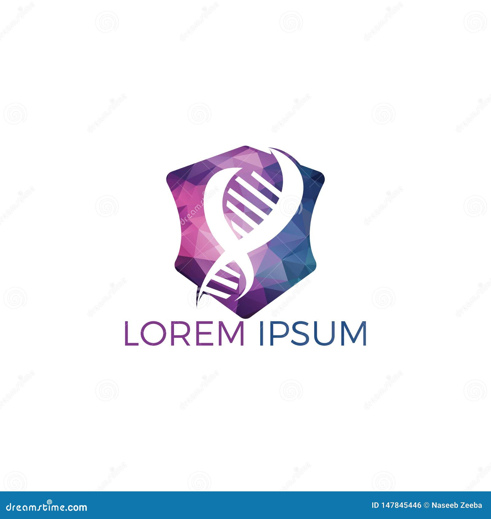 Science Genetics Vector Logo Design. Stock Vector - Illustration of ...