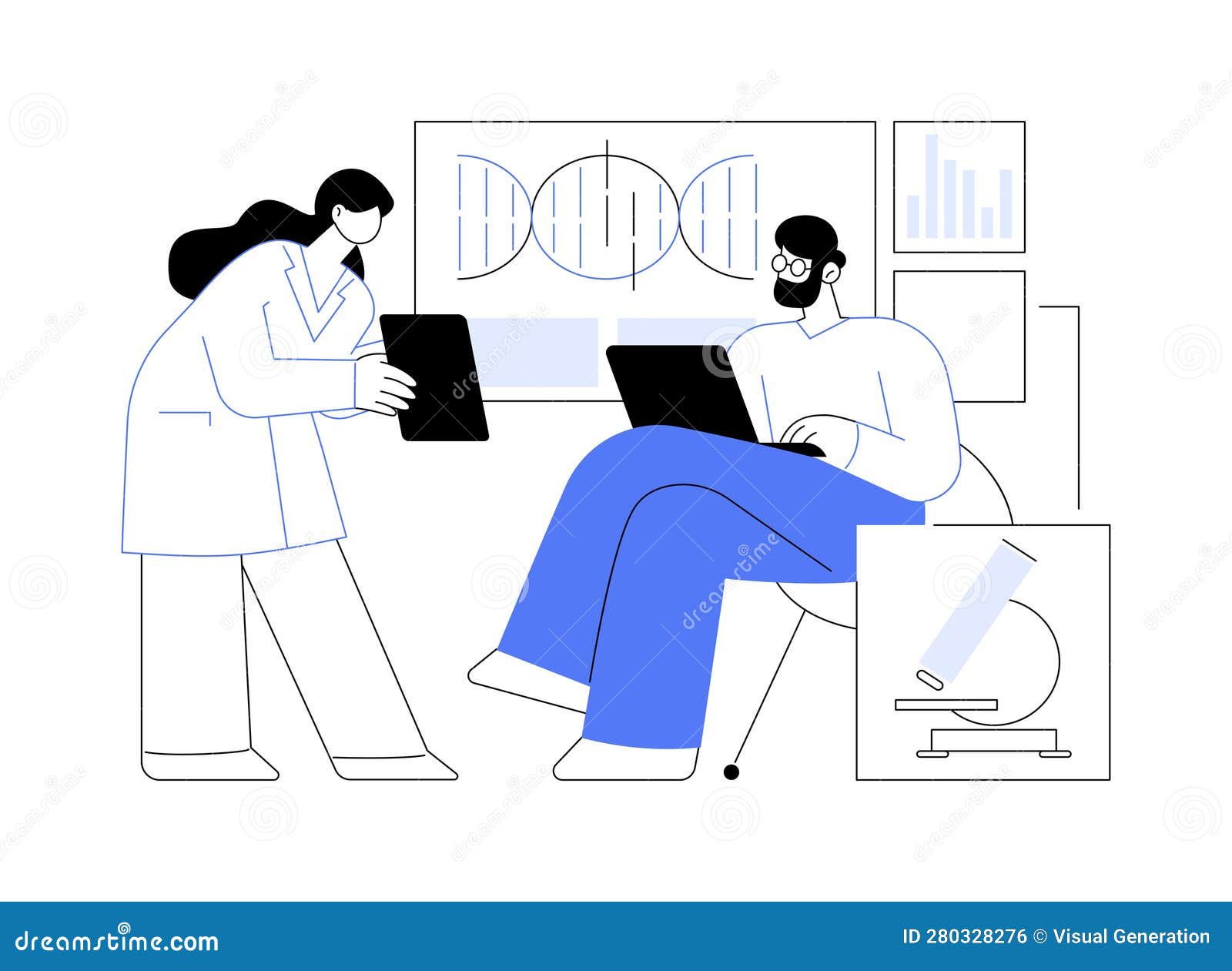 Genetic Analysis Software Abstract Concept Vector Illustration. Stock ...