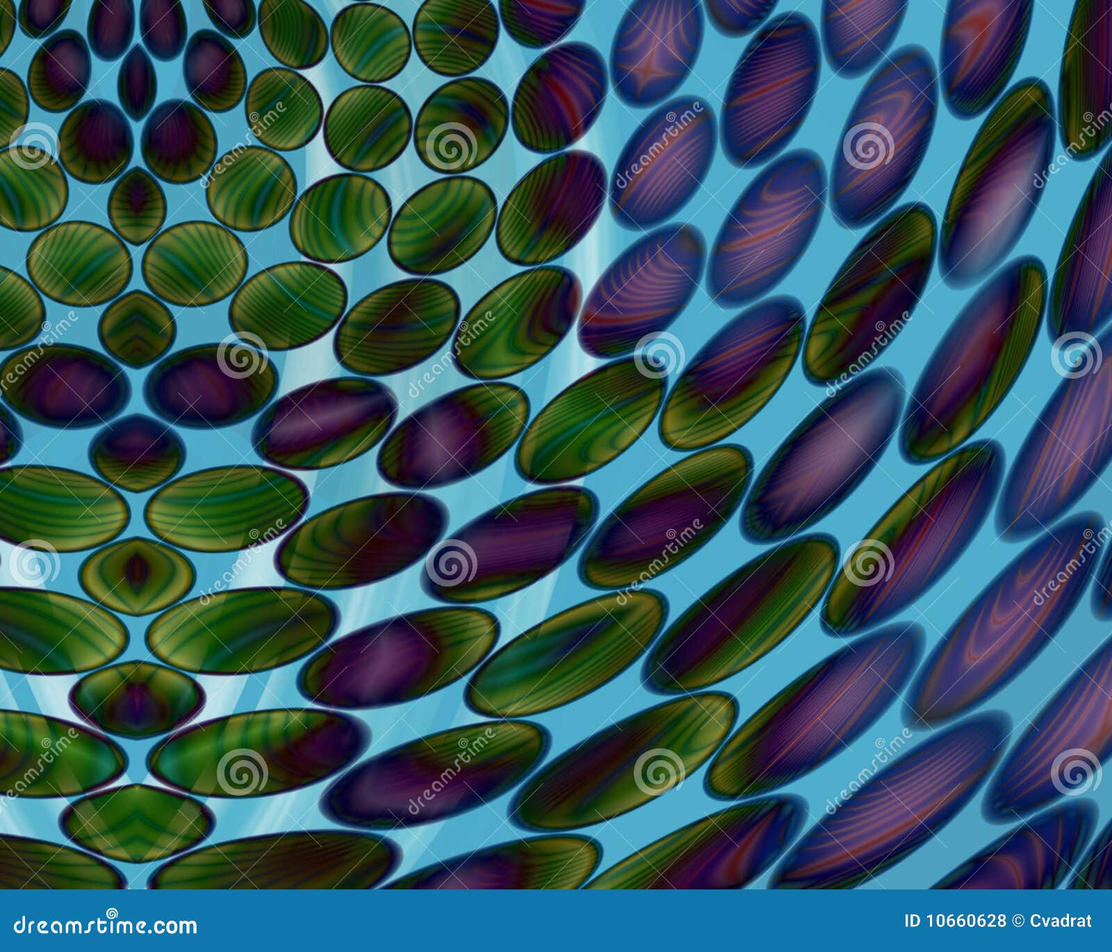 Genetic Art Bowl of Discs Dark Green Dark Violet Stock Illustration ...