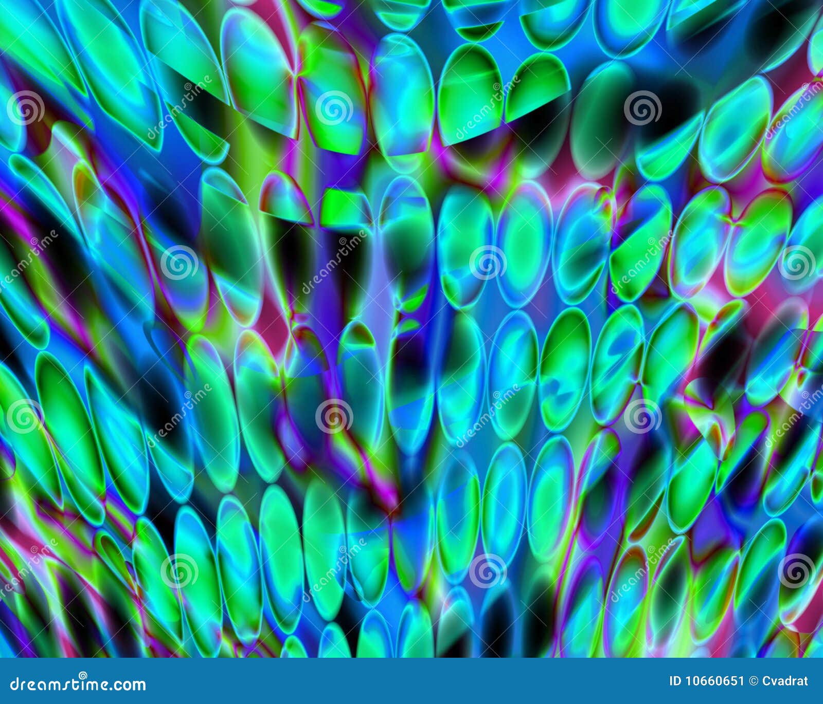 Genetic Art Column of Discs Green and Blue Stock Illustration ...