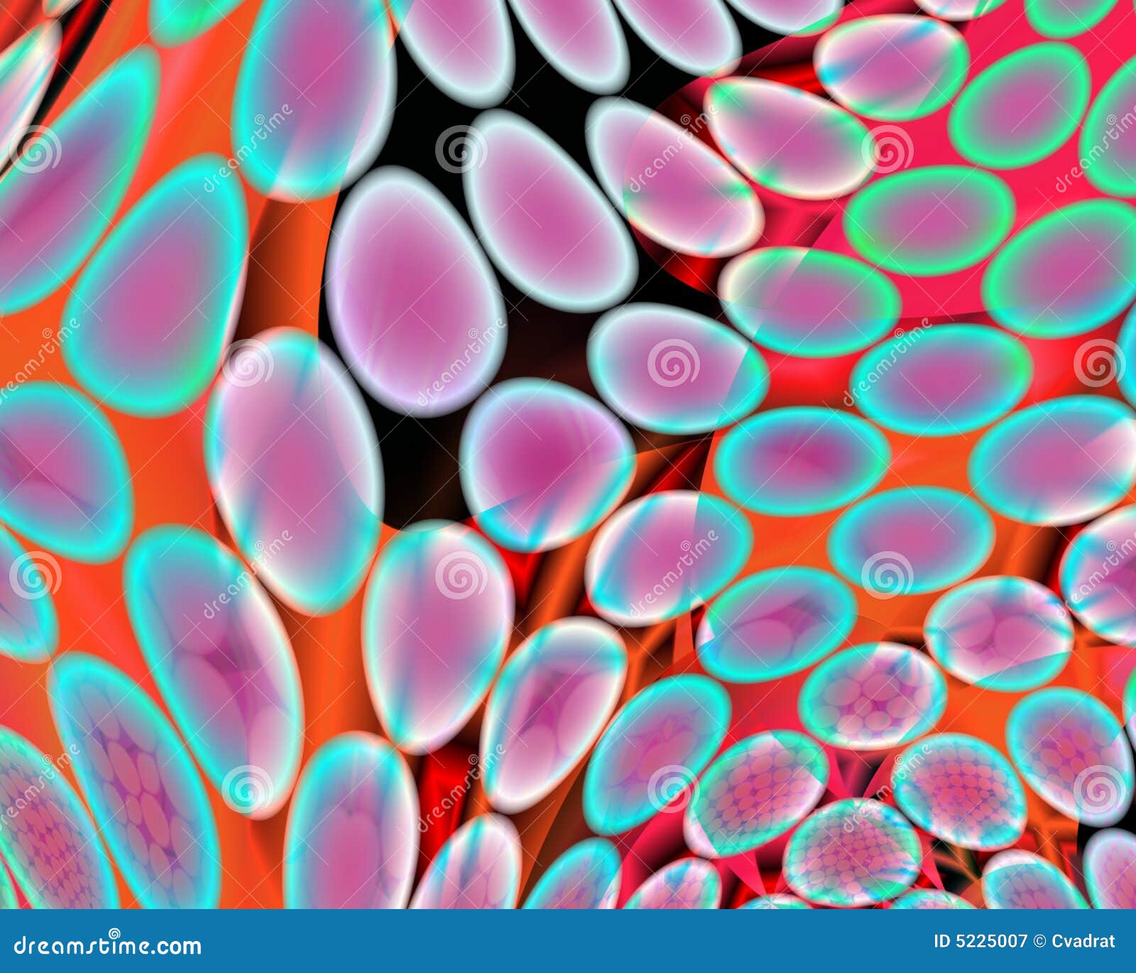 Genetic Art Psychedelic Blobs Orange Yellow Royalty-Free Stock ...