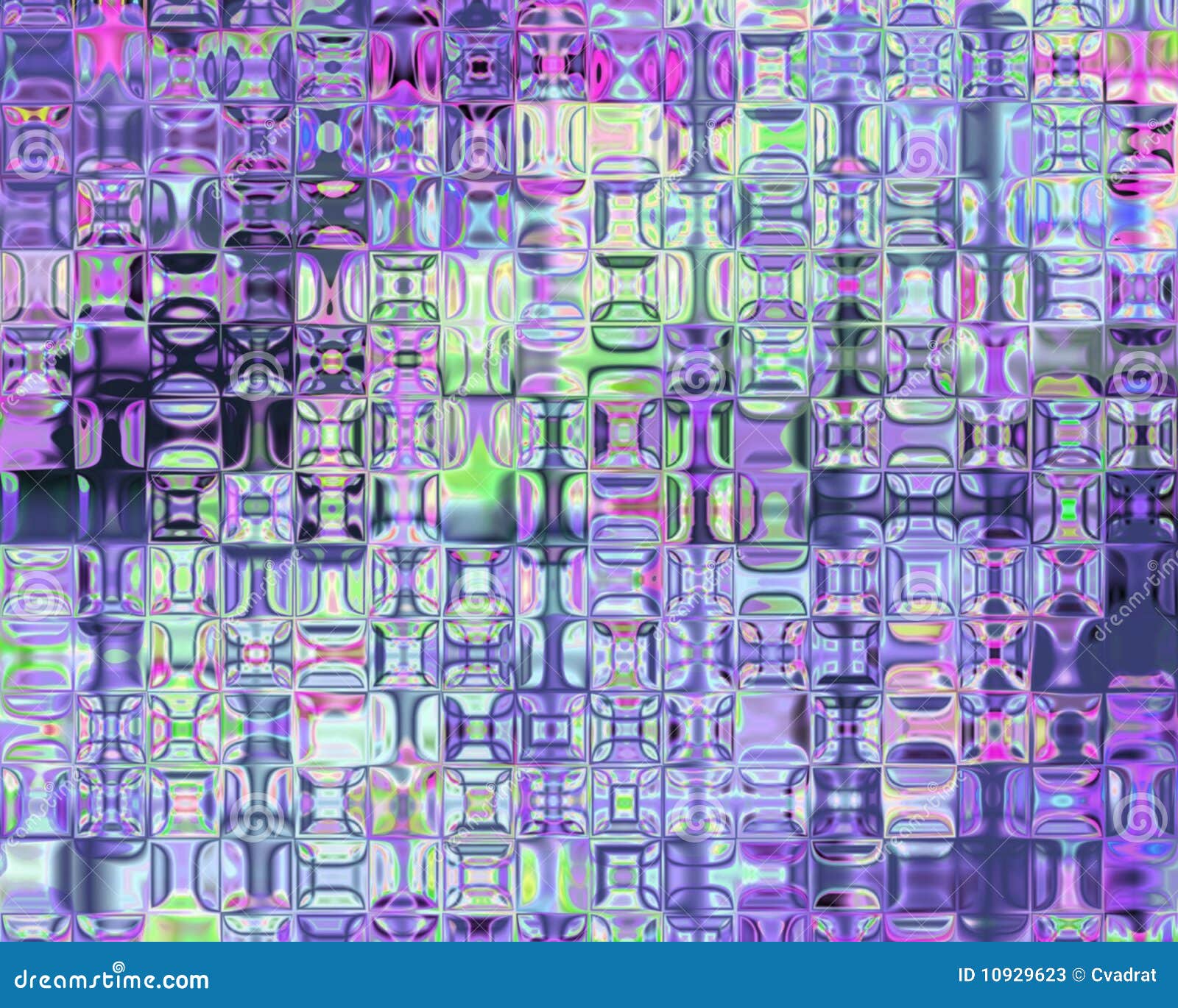 Genetic Art Psychedelic Glass Blocks Violet Stock Illustration ...