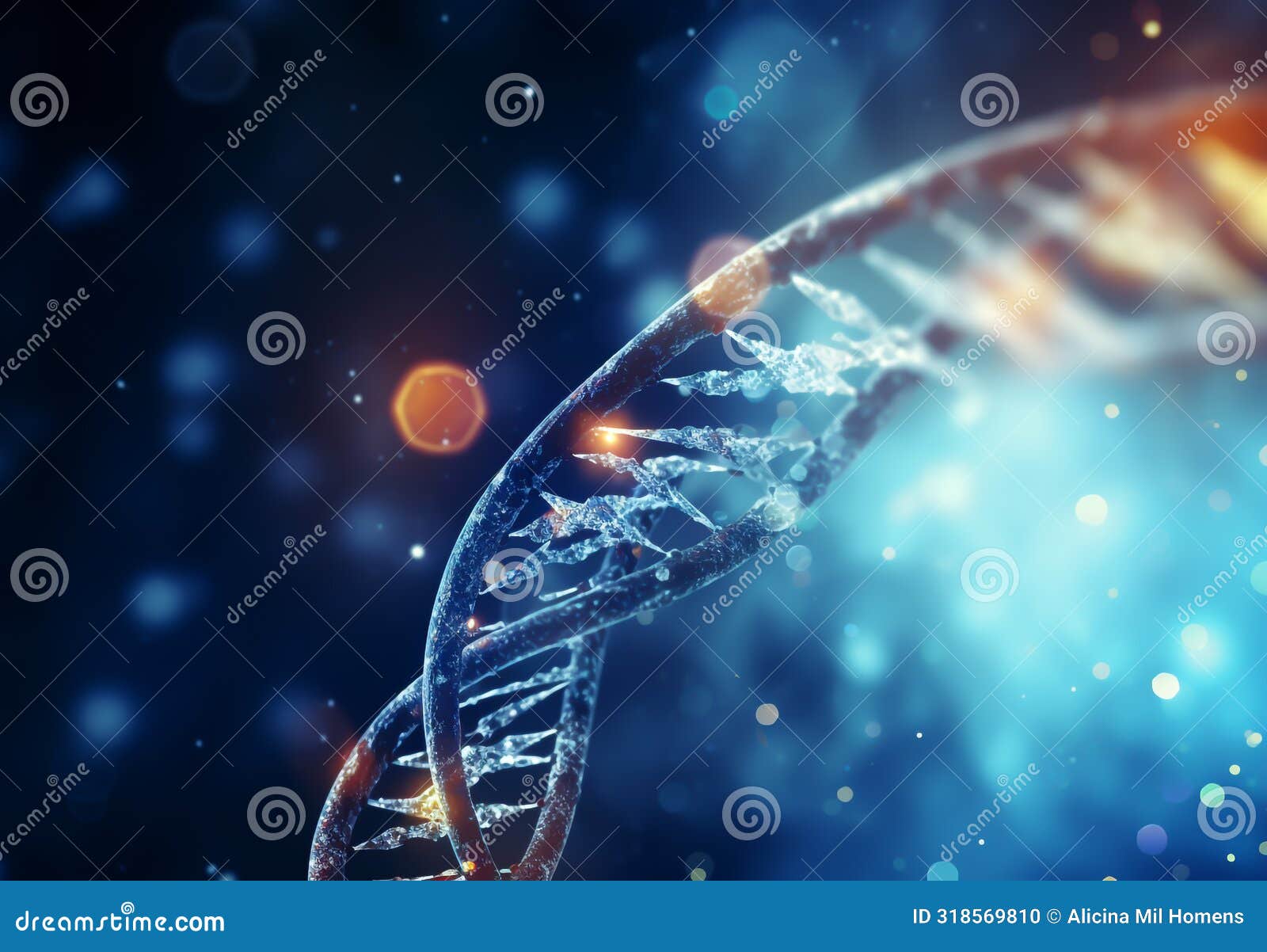 Genetic Code DNA Molecule Structure on Digital Background Stock ...