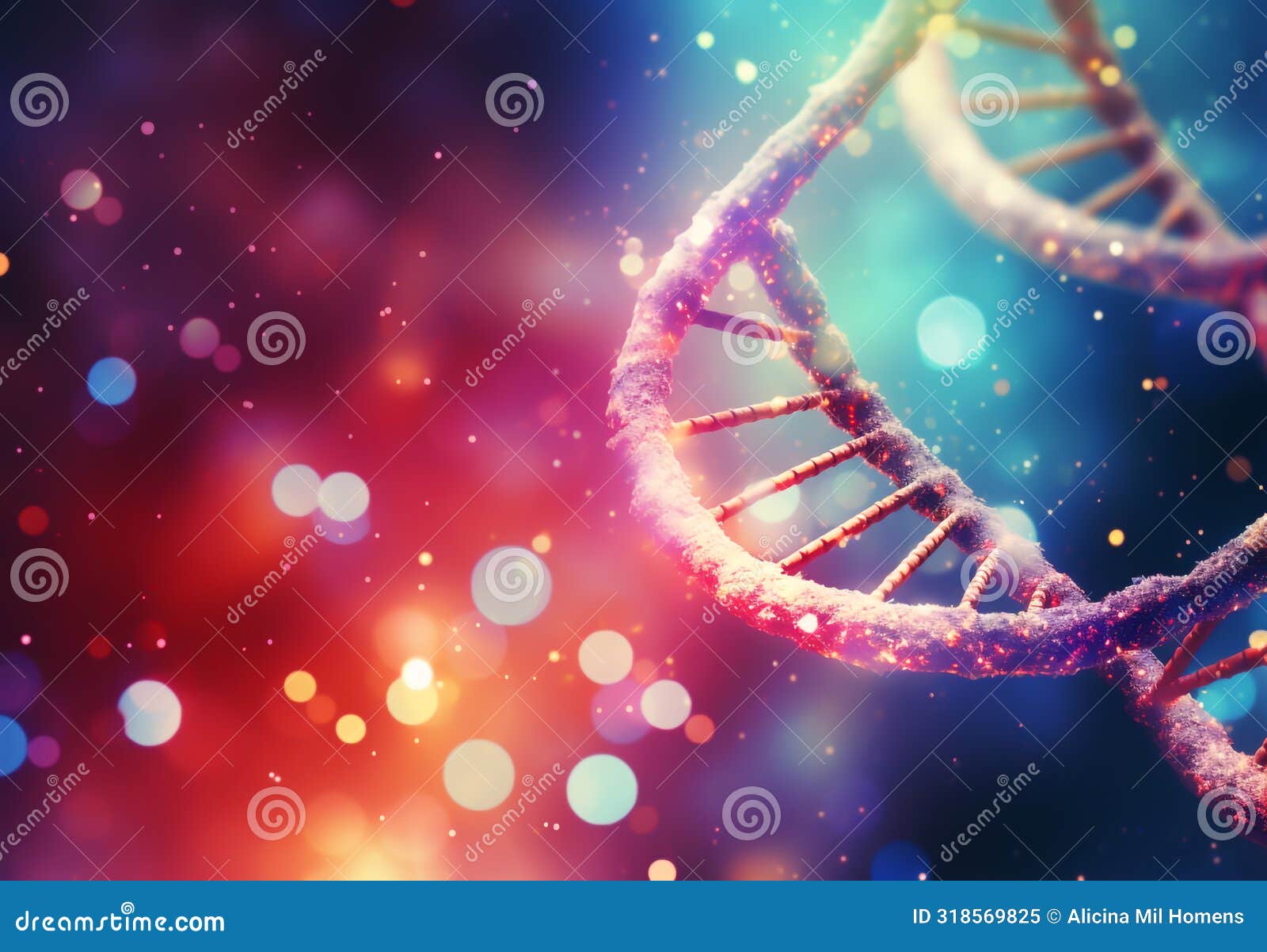 Genetic Code DNA Molecule Structure on Digital Background Stock ...