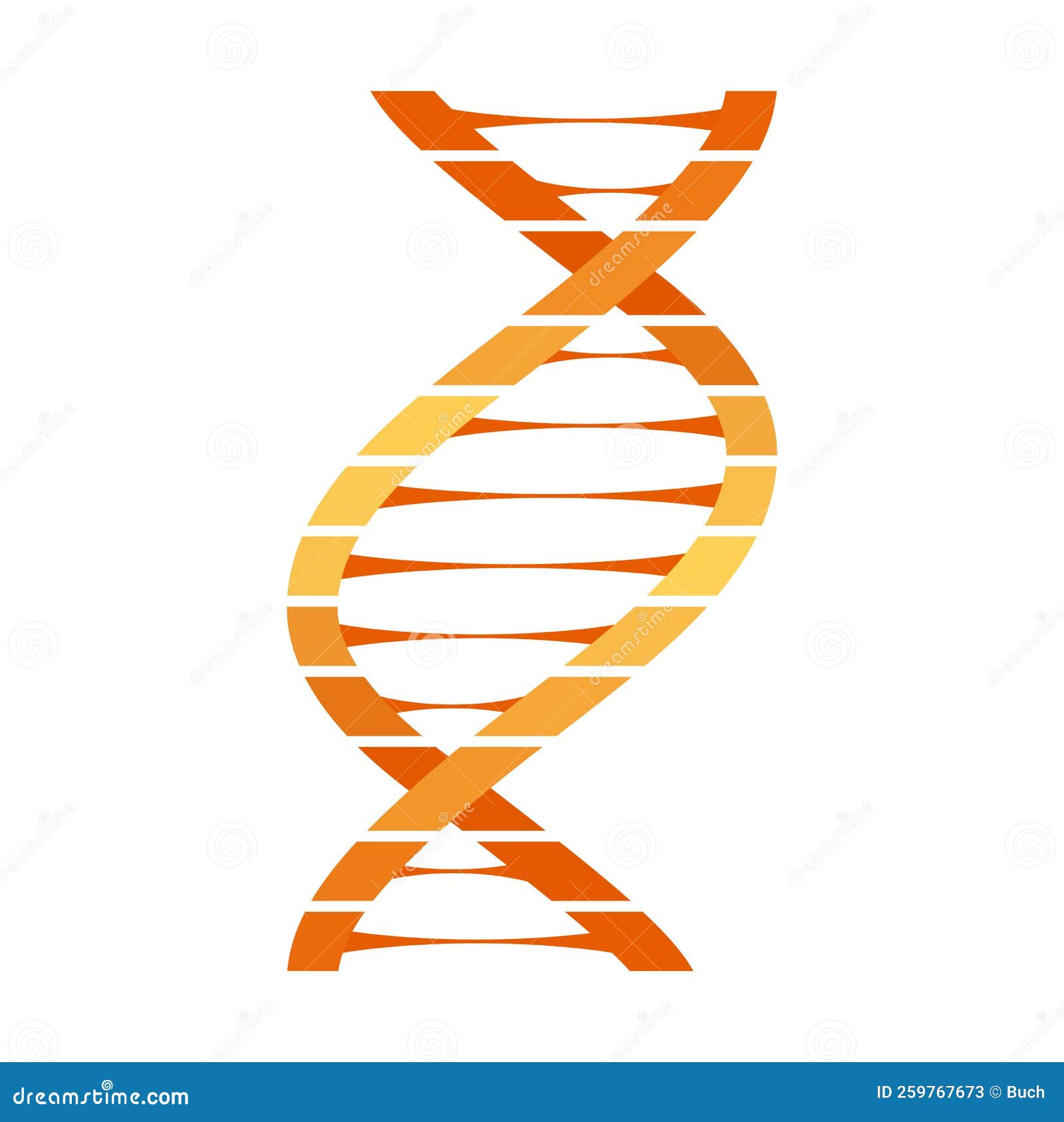 Genetic Code, Twisted DNA Molecule Isolated Icon Stock Illustration ...