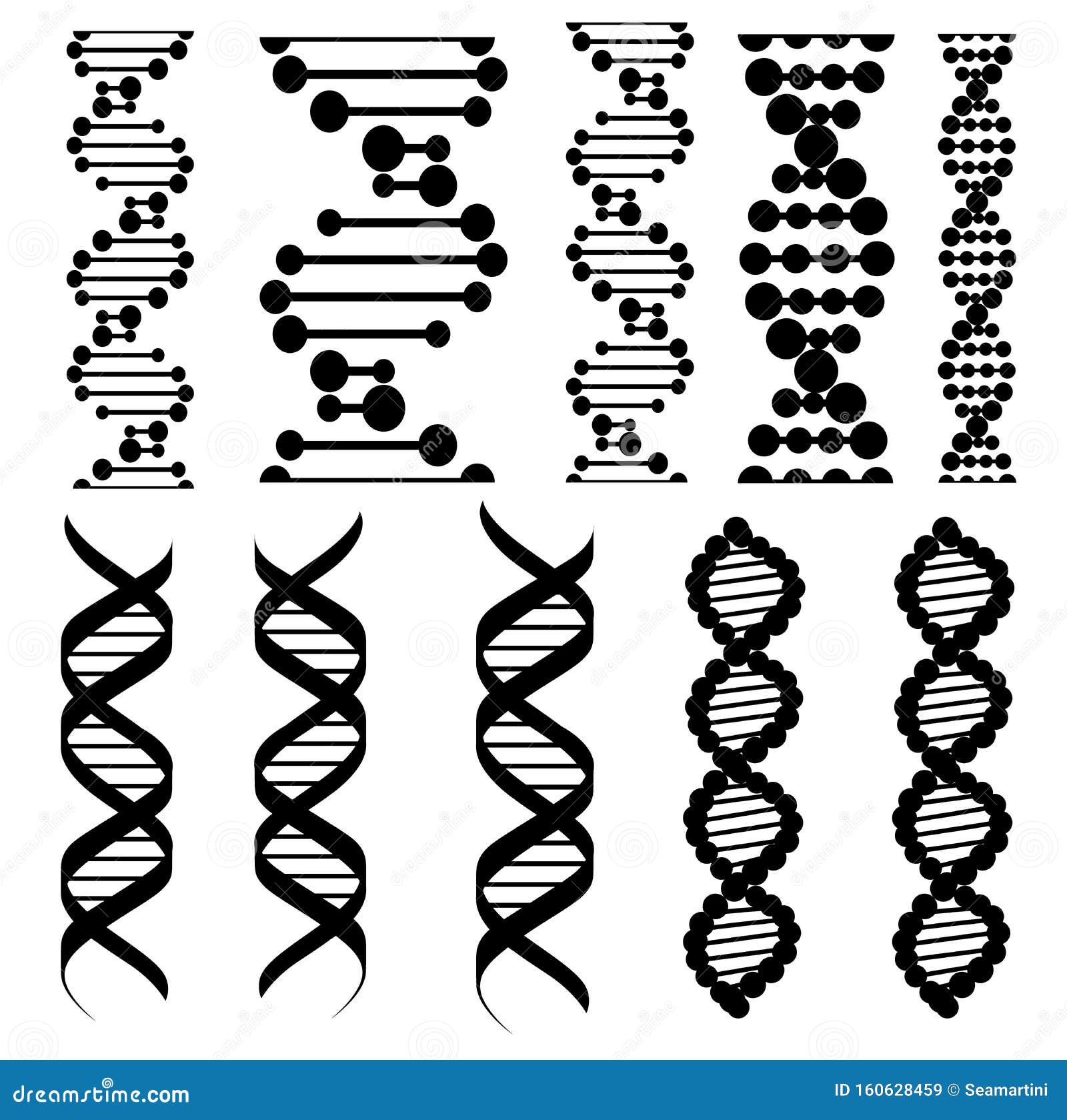 Genetic Code, Twisted DNA Molecules Stock Vector - Illustration of ...