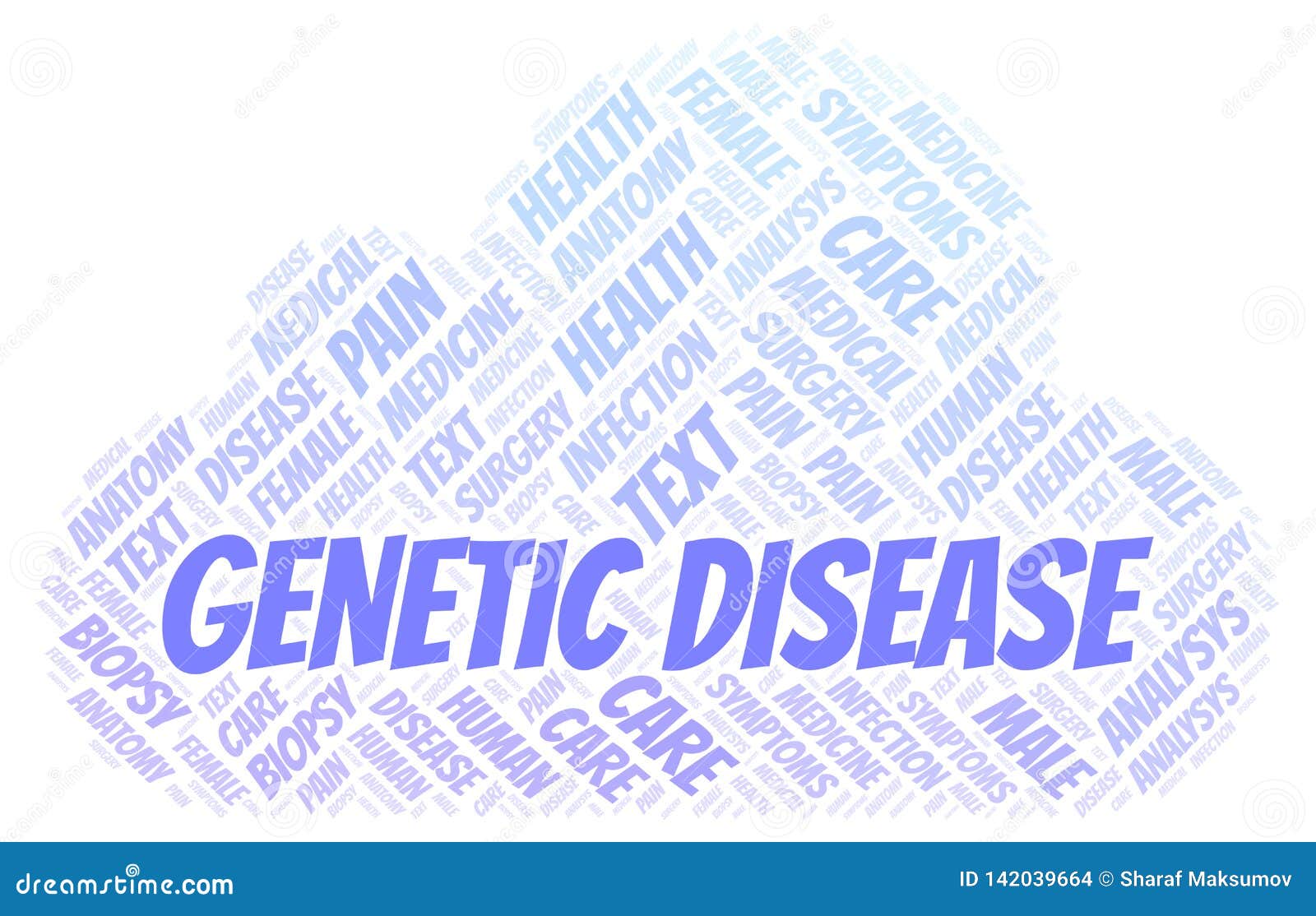 Genetic Disease word cloud stock illustration. Illustration of bubble ...