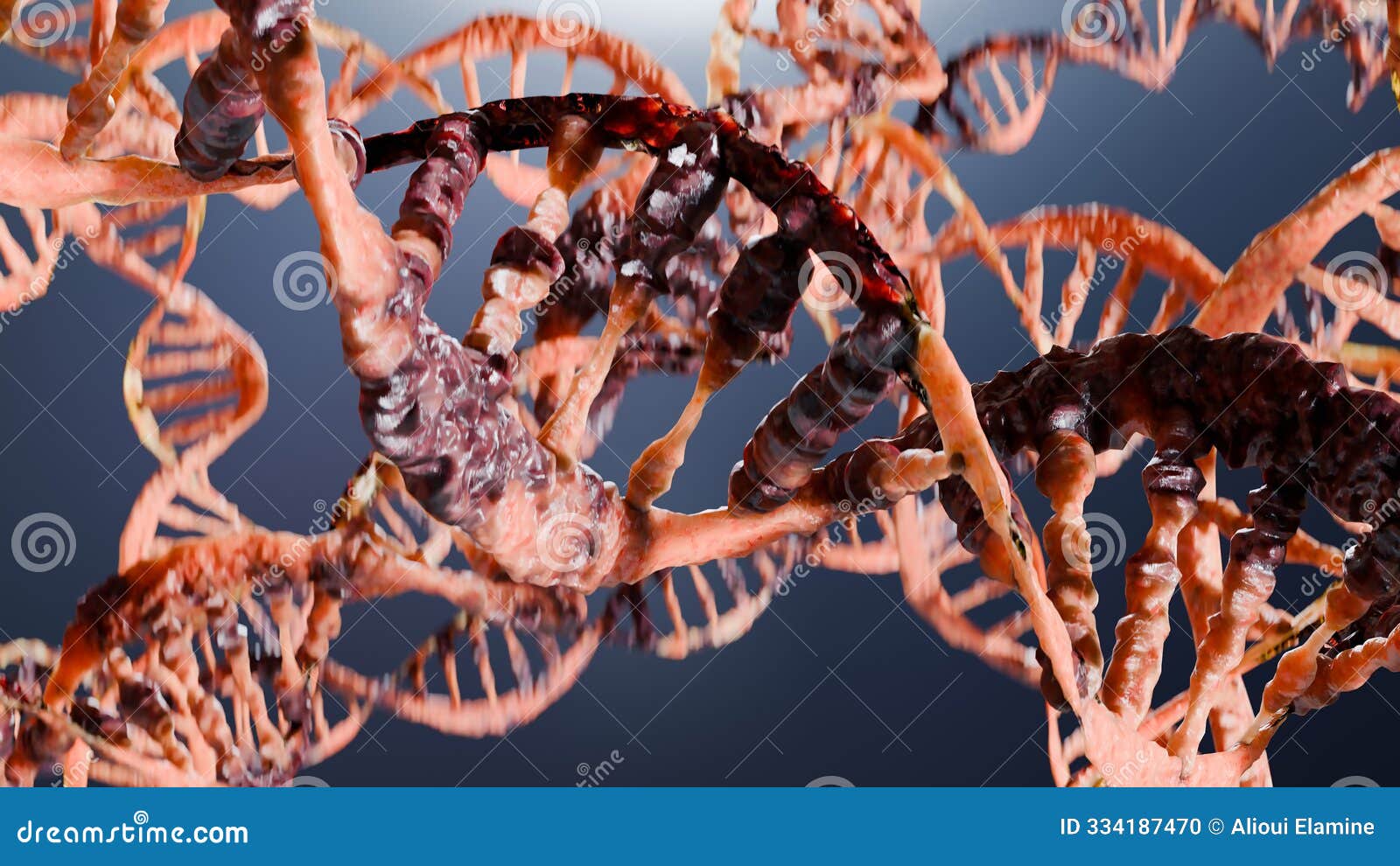 Genetic Dna Disorder And Damage, Mutation Or Radiation Effect ...