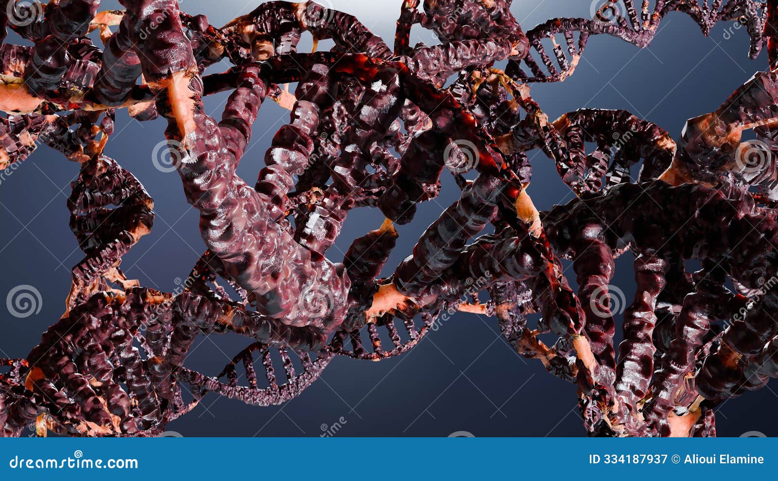 Genetic Dna Disorder and Damage, Mutation or Radiation Effect ...