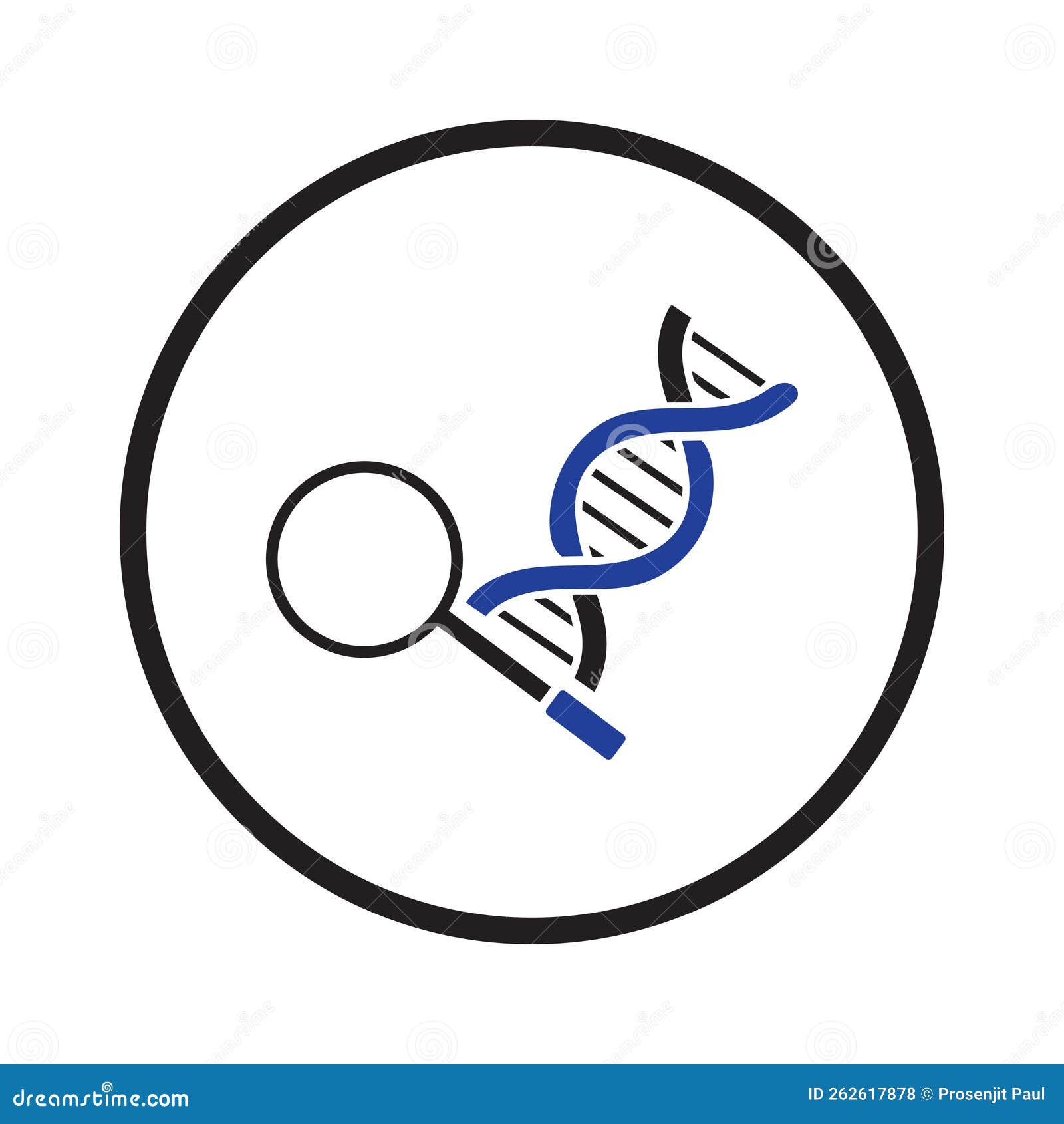 Genetic DNA find icon stock vector. Illustration of biochemistry ...