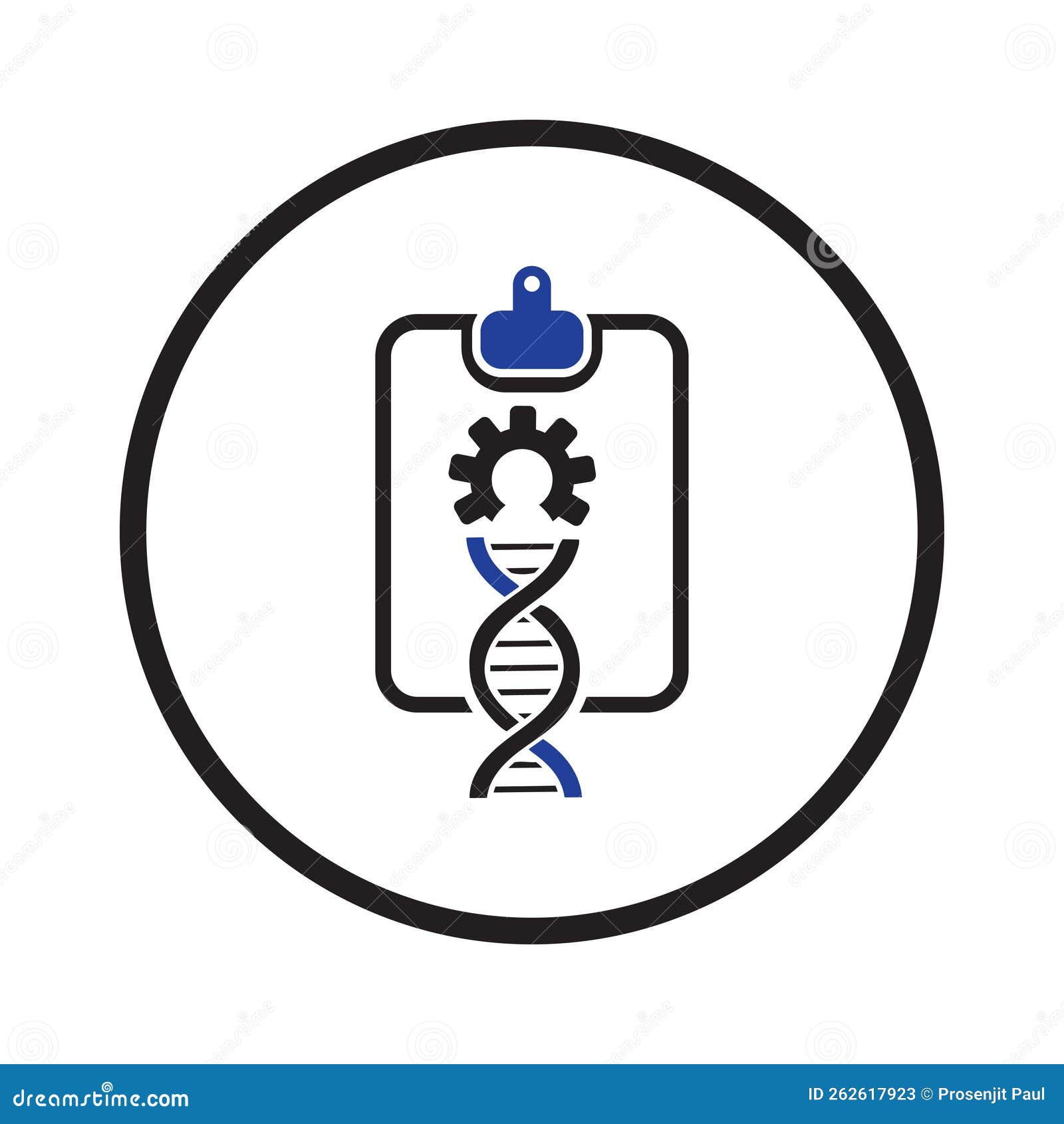 Genetic DNA report icon stock vector. Illustration of icon - 262617923