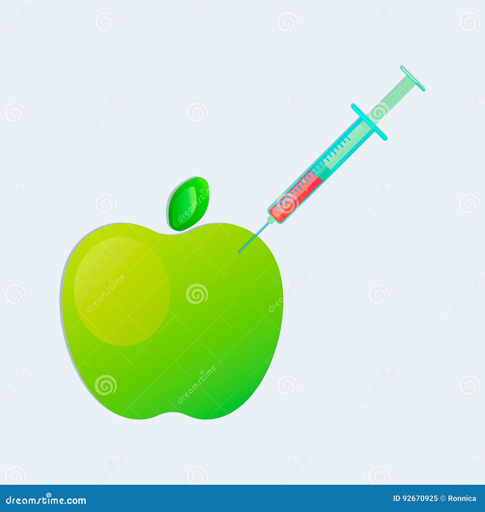 Genetic Engineering Concept Design. Apple Stock Vector - Illustration ...