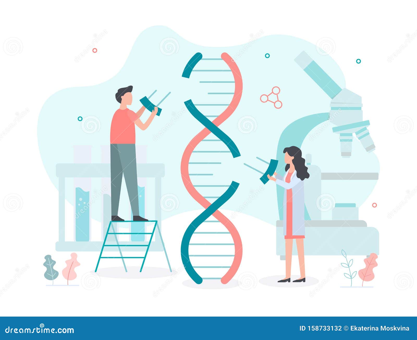 Genetic Engineering Concept Stock Vector - Illustration of concept ...