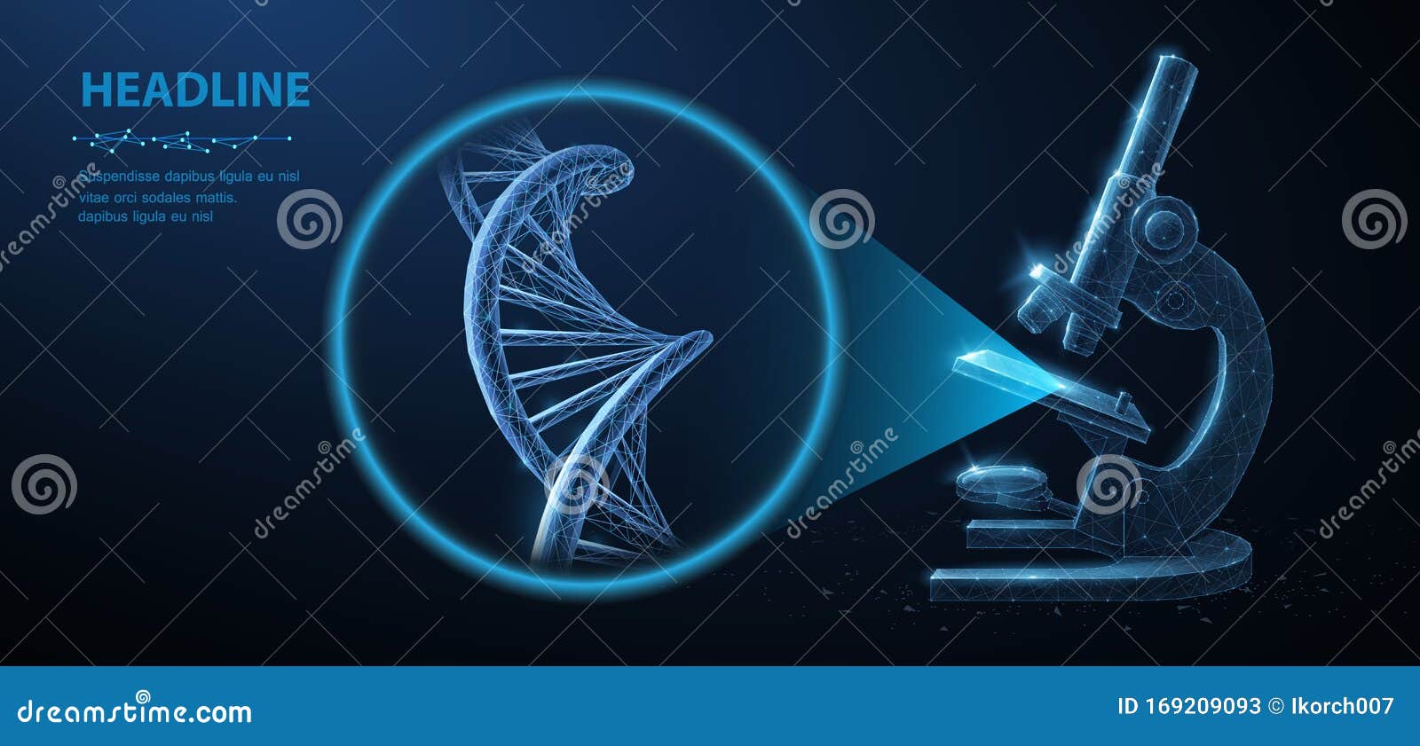 Genetic Engineering Concept. Vector 3d Dna Molecule Helix Spiral Model ...