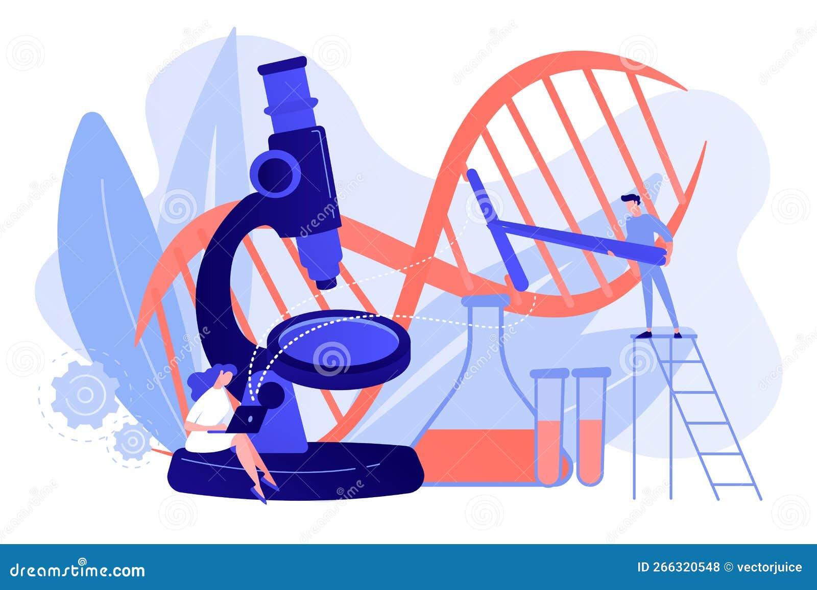 Genetic Engineering Concept Vector Illustration Stock Vector ...