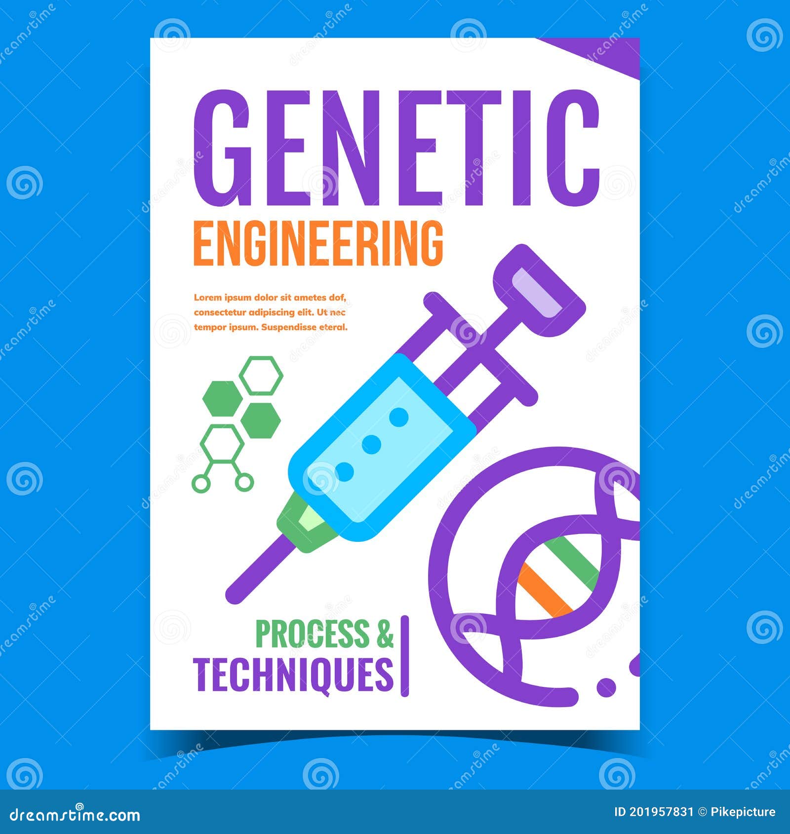 Genetic Engineering Creative Promo Banner Vector Stock Vector ...