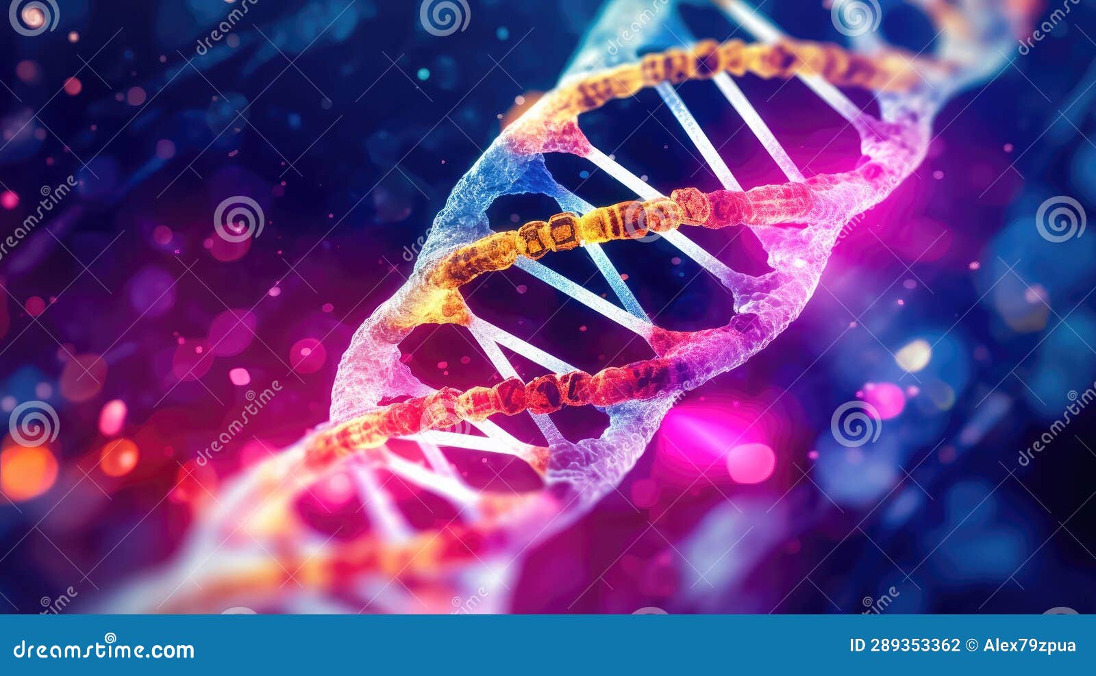 Genetic Engineering - DNA Molecule Structure - Generative AI Stock ...