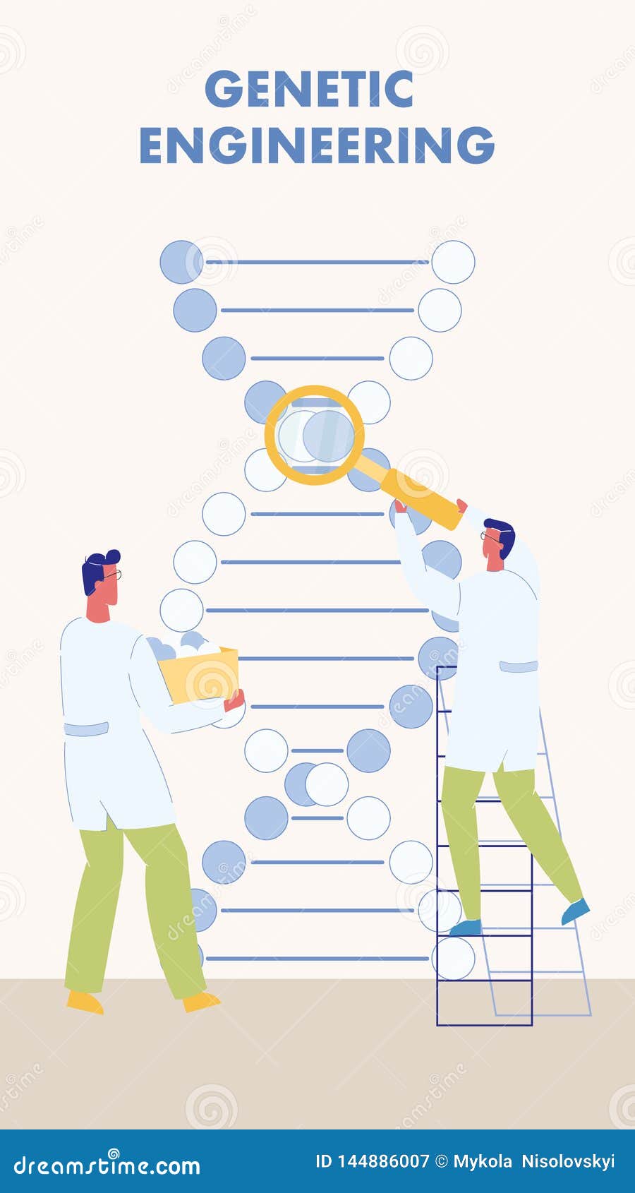 Genetic Engineering Flat Vector Flyer Template Stock Vector ...