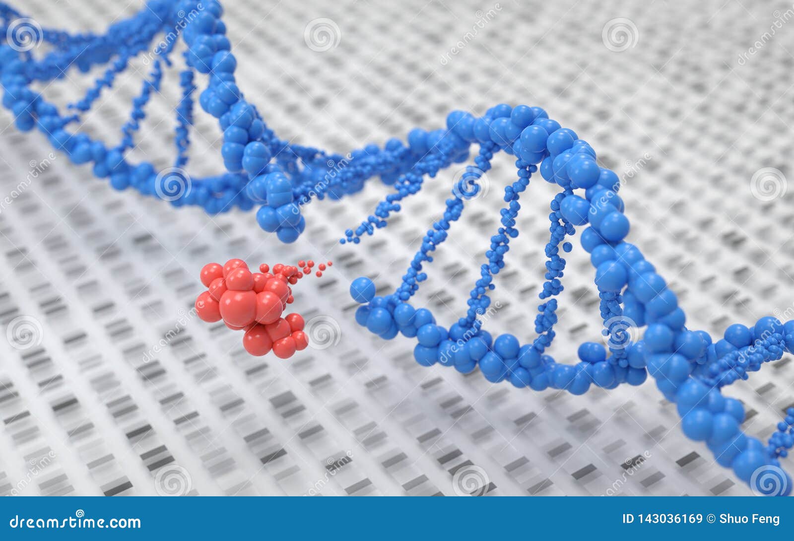 Genetic Engineering and Gene Manipulation Concept, 3d Rendering ...