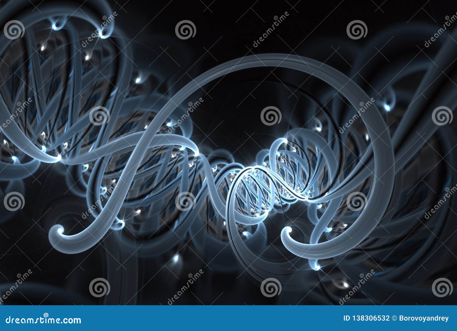 Genetic Engineering and Gene Manipulation Concept. DNA Helix Molecules ...