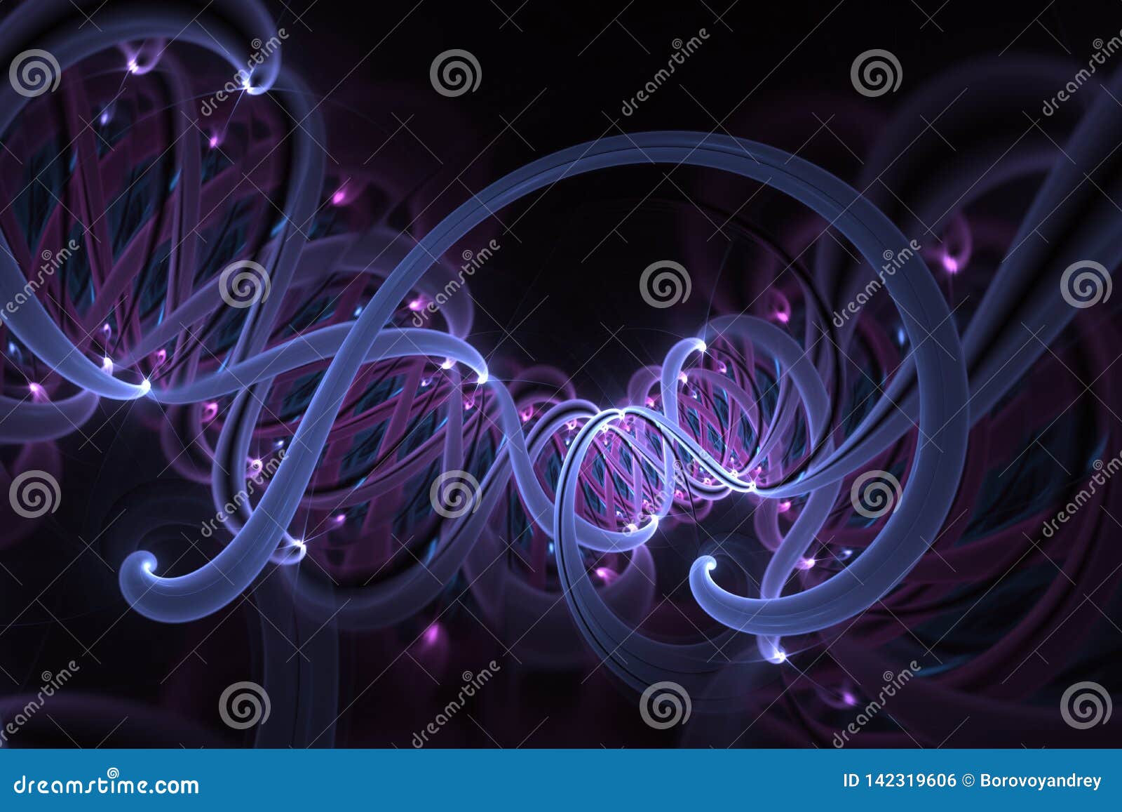 Genetic Engineering and Gene Manipulation Concept. DNA Helix Molecules ...