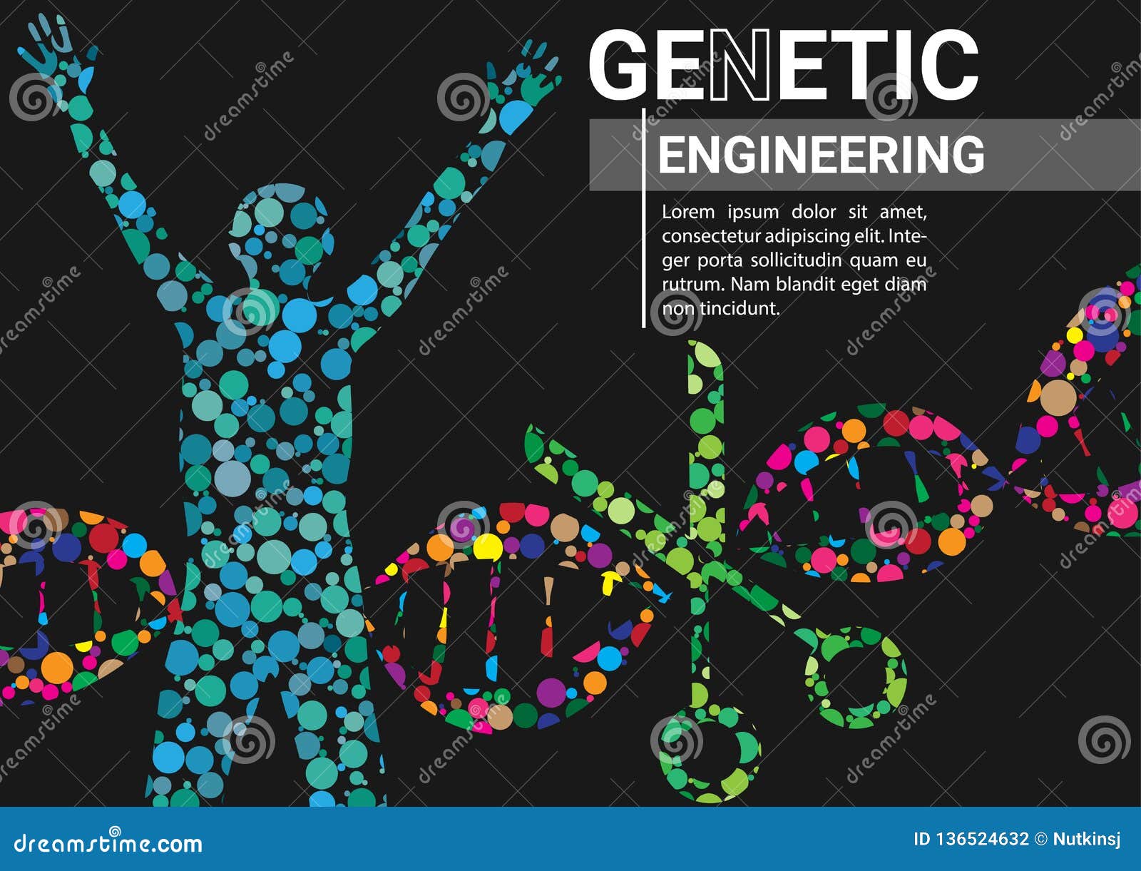 Genetic Engineering Horizontal Stock Vector - Illustration of ...