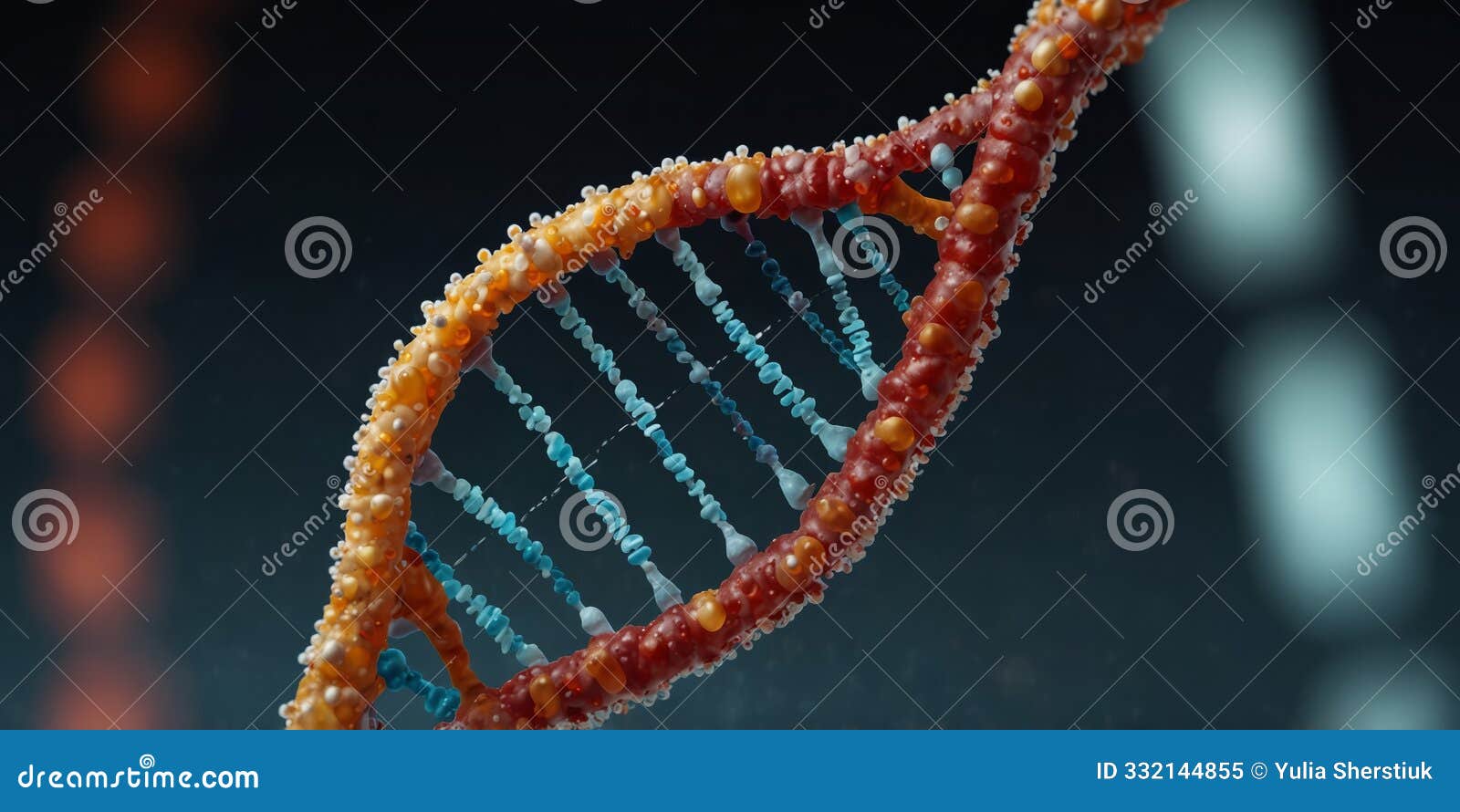 Genetic Engineering Modifying DNA, Side View, Demonstrating Gene ...