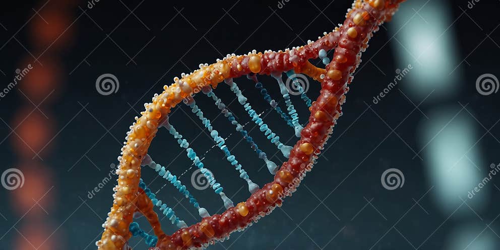 Genetic Engineering Modifying DNA, Side View, Demonstrating Gene ...