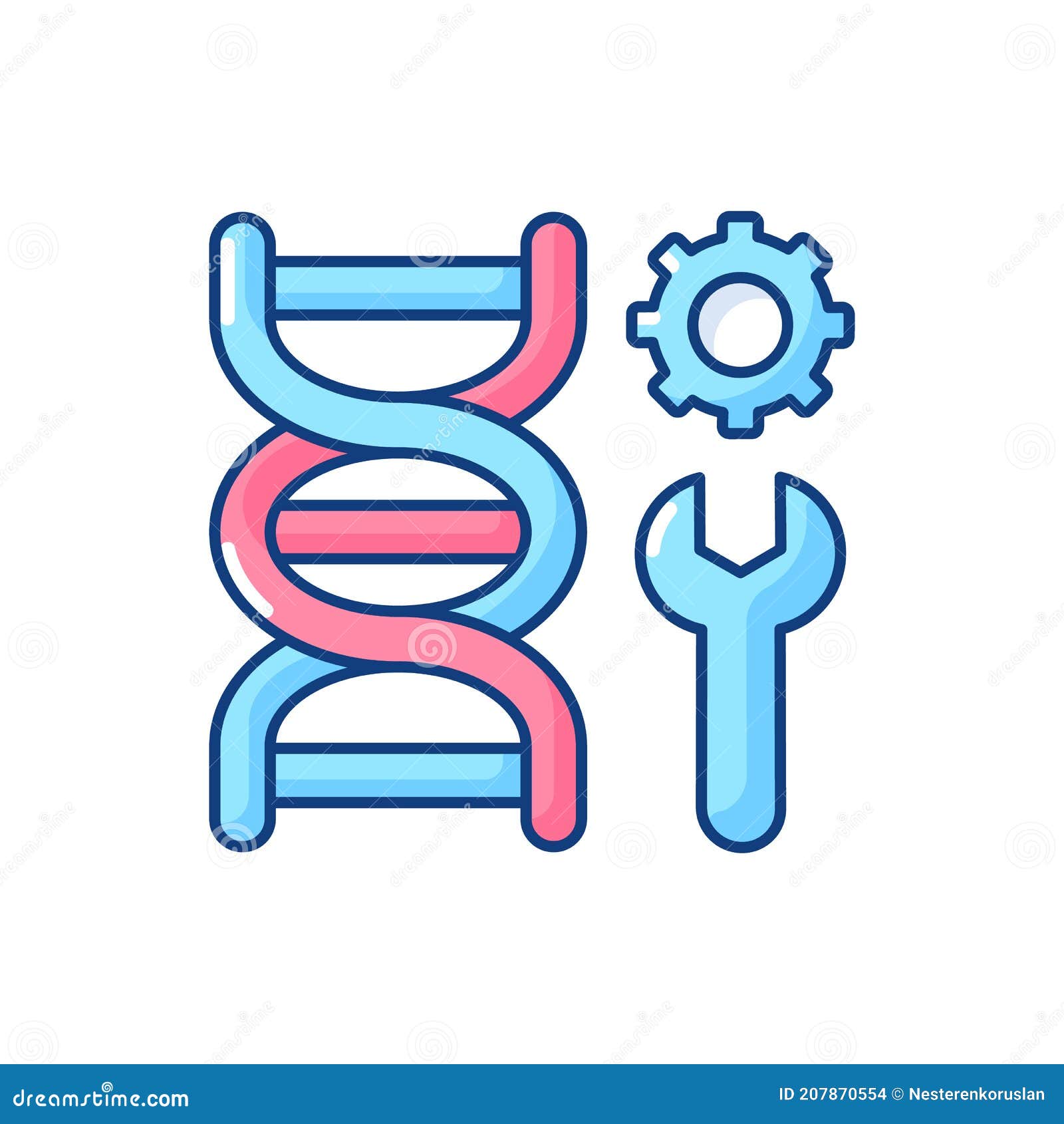 Genetic Engineering RGB Color Icon Stock Illustration - Illustration of ...